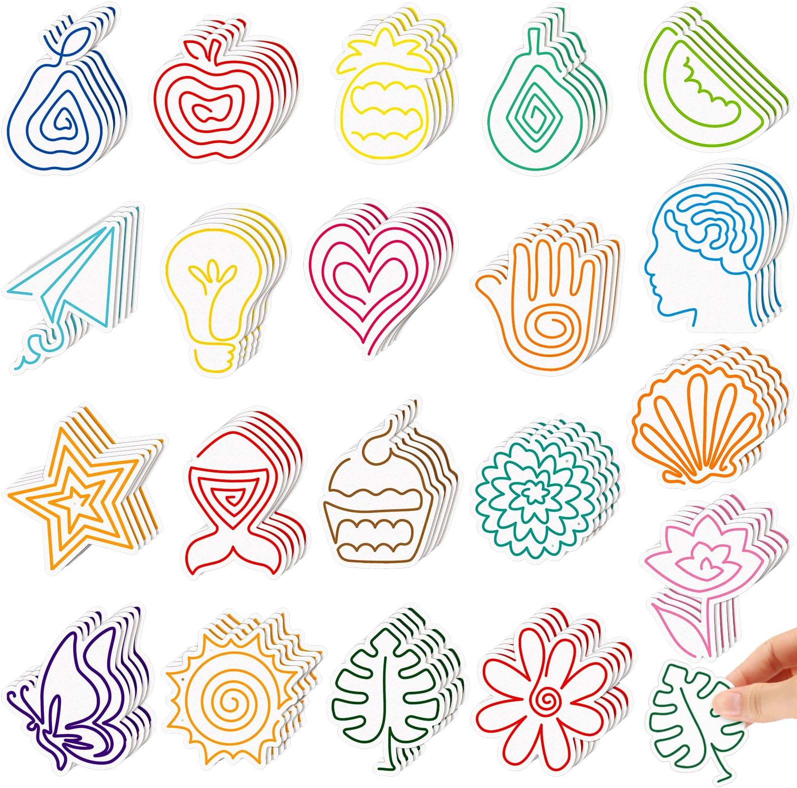 Amazon.com : Crtiin 100 Pcs Sensory Strips Anxiety Calm Stickers Fidget ...