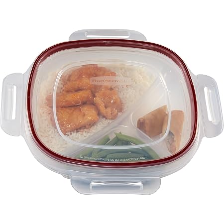 Rubbermaid Divided Food-Storage container with Lid : Amazon.com.mx ...