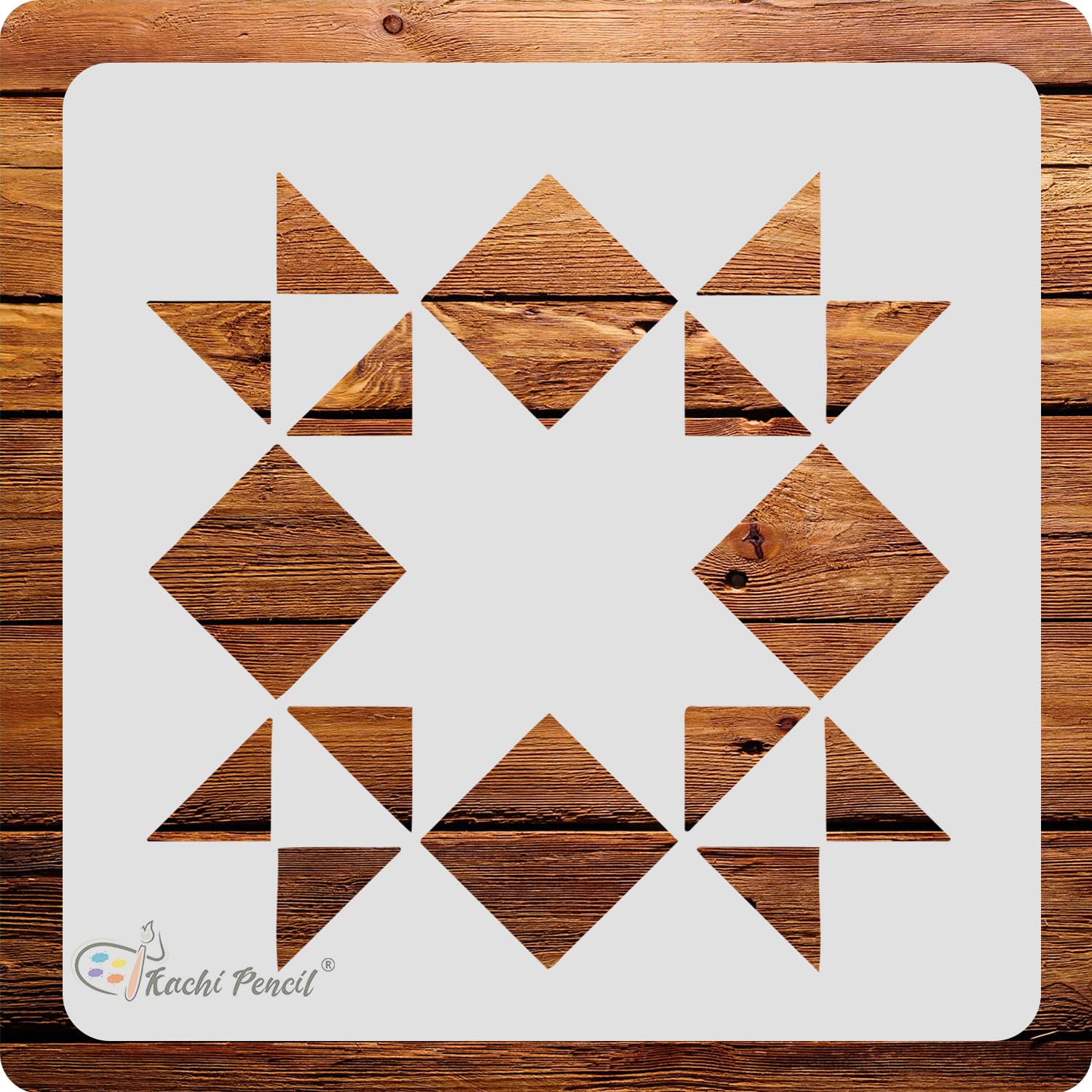 Kachi Pencil Sunshine Quilt Block Stencil for Craft Painting ...