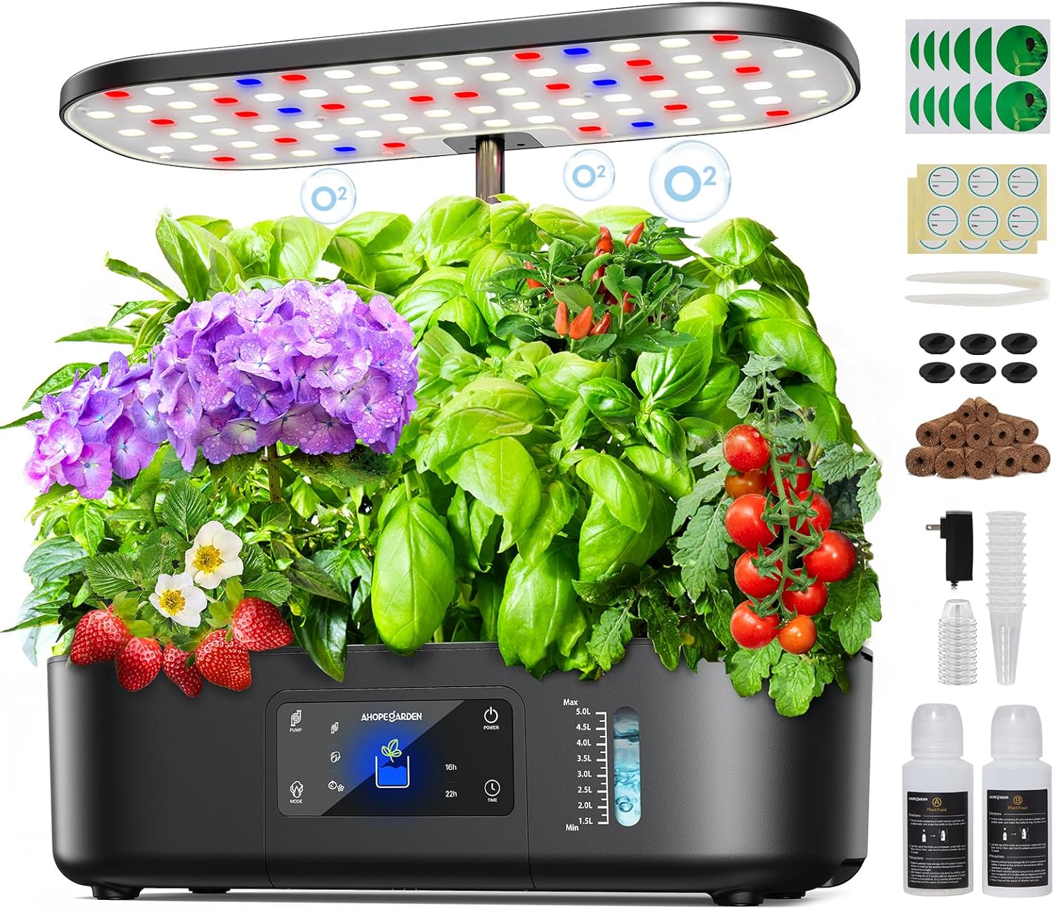 Amazon.com: Ahopegarden Hydroponics Growing System Kit Indoor Herb ...