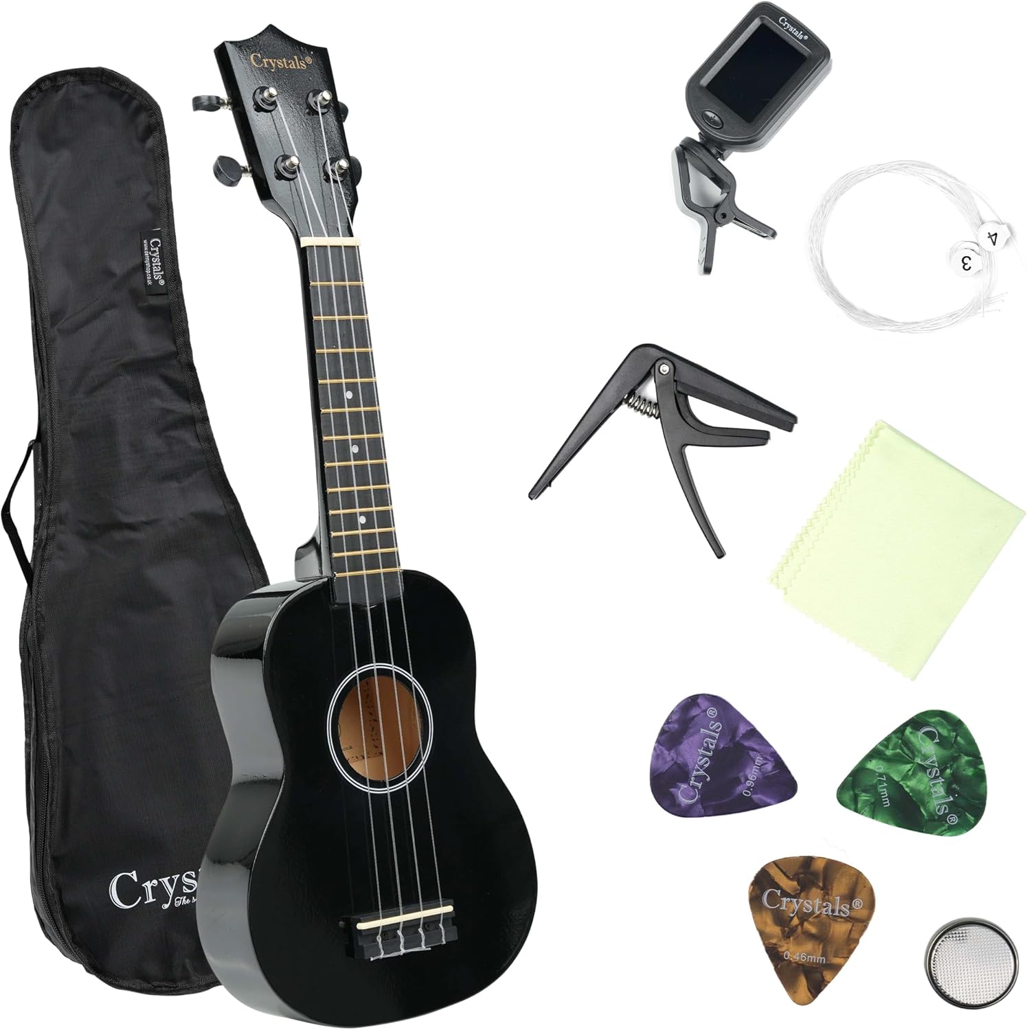 Crystal 21" Soprano Ukulele for Beginners – Perfect Kids Ukulele ...
