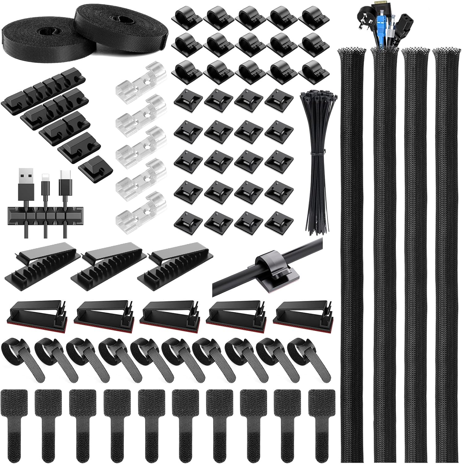 Amazon.com: OneLeaf Cable Management Kit, Multiple Wire Management ...