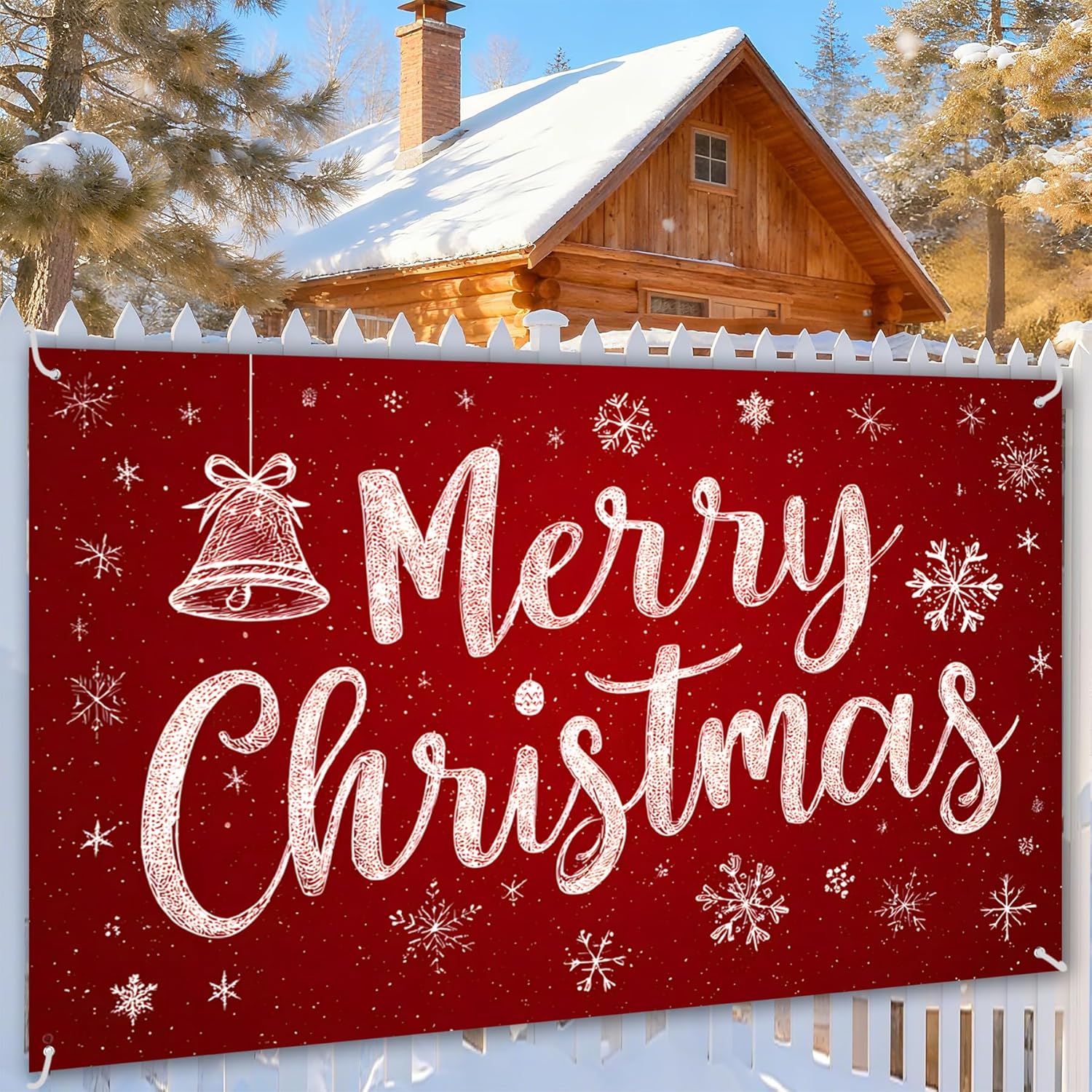 Amazon.com: Christmas Decorations Banner 71x43 In, Wall Banner for Xmas ...