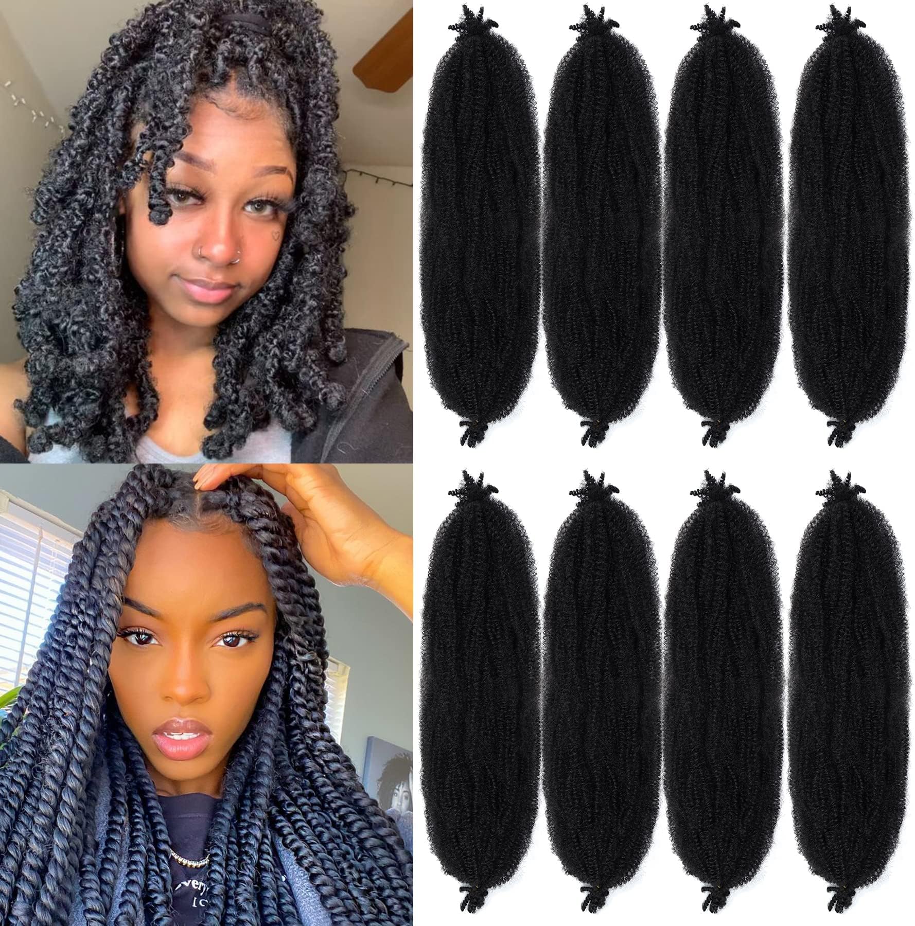 Amazon.com : Vustbeauty Marley Twist Braiding Hair 24 Inch Marley Twist ...