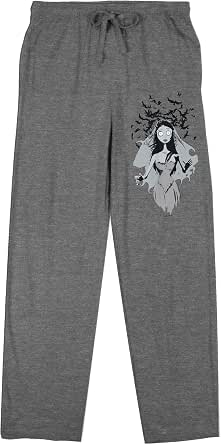 Bioworld The Corpse Bride Emily with Bats Women's Heather Gray Sleep ...