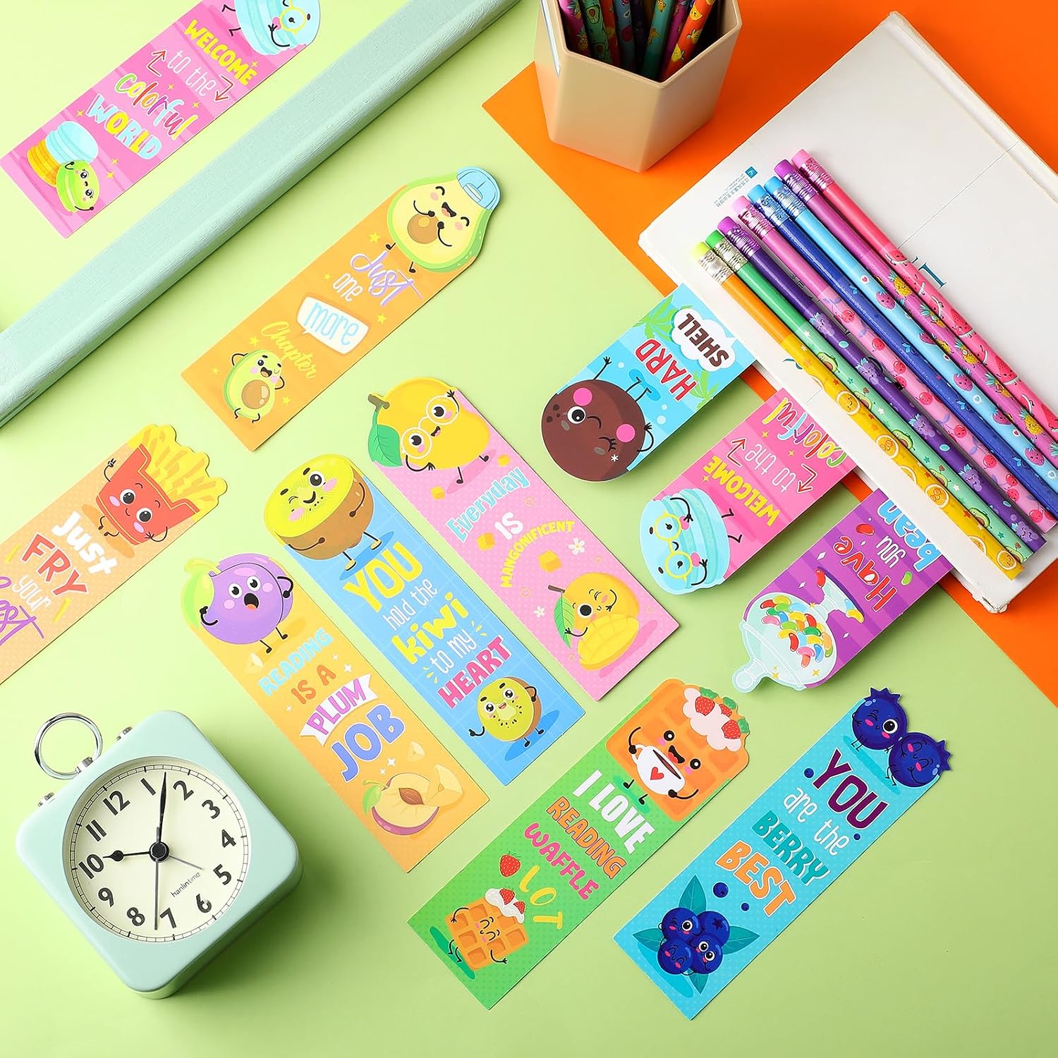 Teling 60 Pcs Scented Bookmarks Scratch and Sniff Bookmarks Scented ...