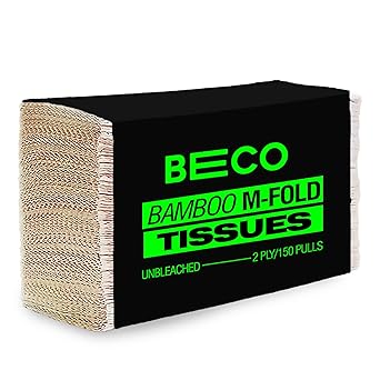 Beco Bamboo Multi-Fold Tissue Papers, 150 Pulls, 32 GSM, 100% Natural ...