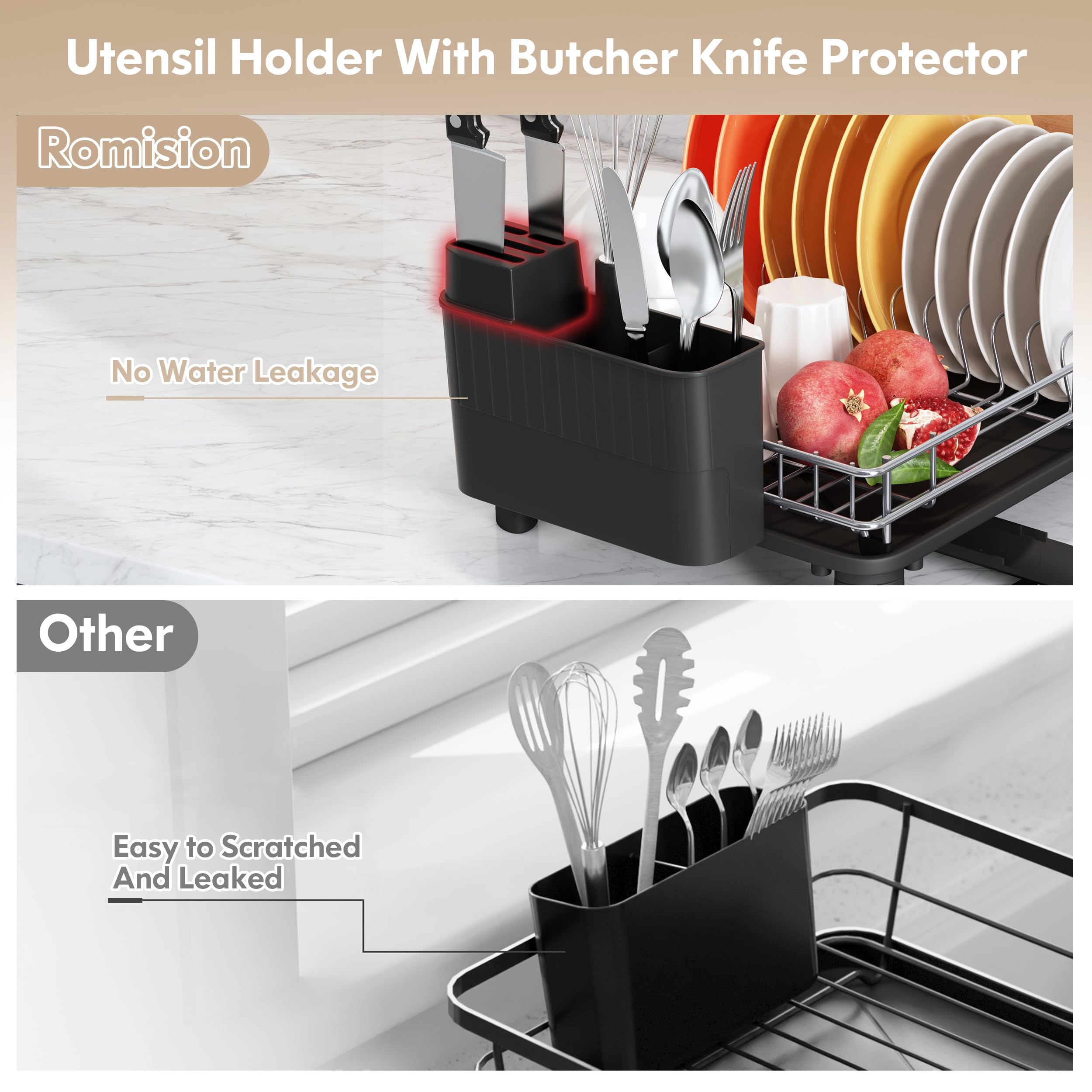 Snapklik.com : Romision Dish Drying Rack For Kitchen Counter, Dish ...