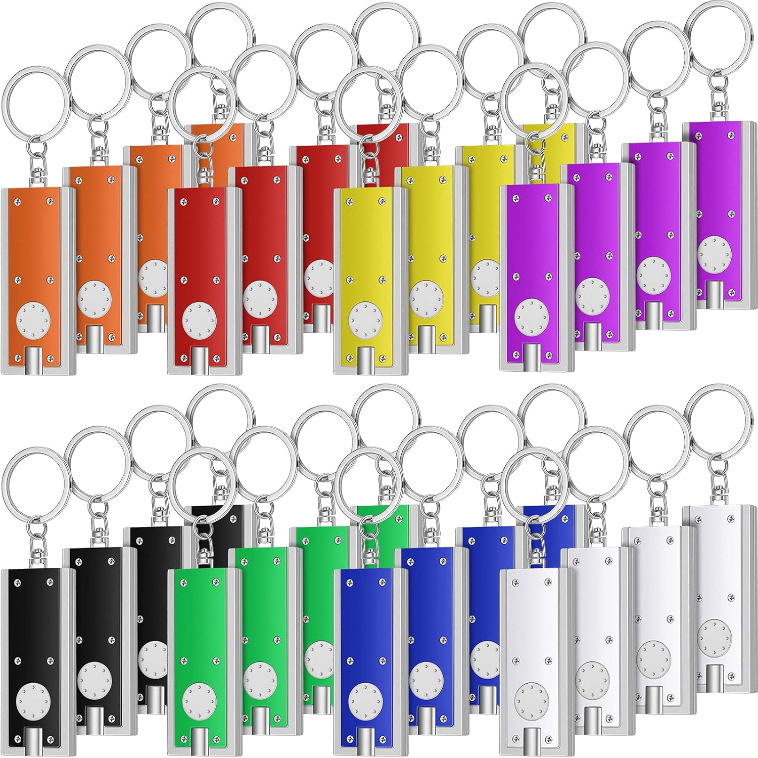 32 Pieces Powerful LED Keychain Lights, Assorted Colors Keychain ...