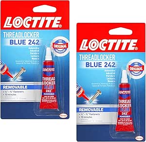 Loctite Heavy Duty Threadlocker, 0.2 oz, Blue 242, Single, 2 Pack : Buy ...