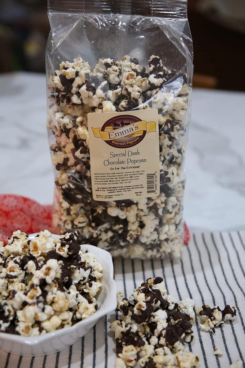 Amazon.com: Emma's Gourmet Popcorn - Special Dark Chocolate Popcorn ...
