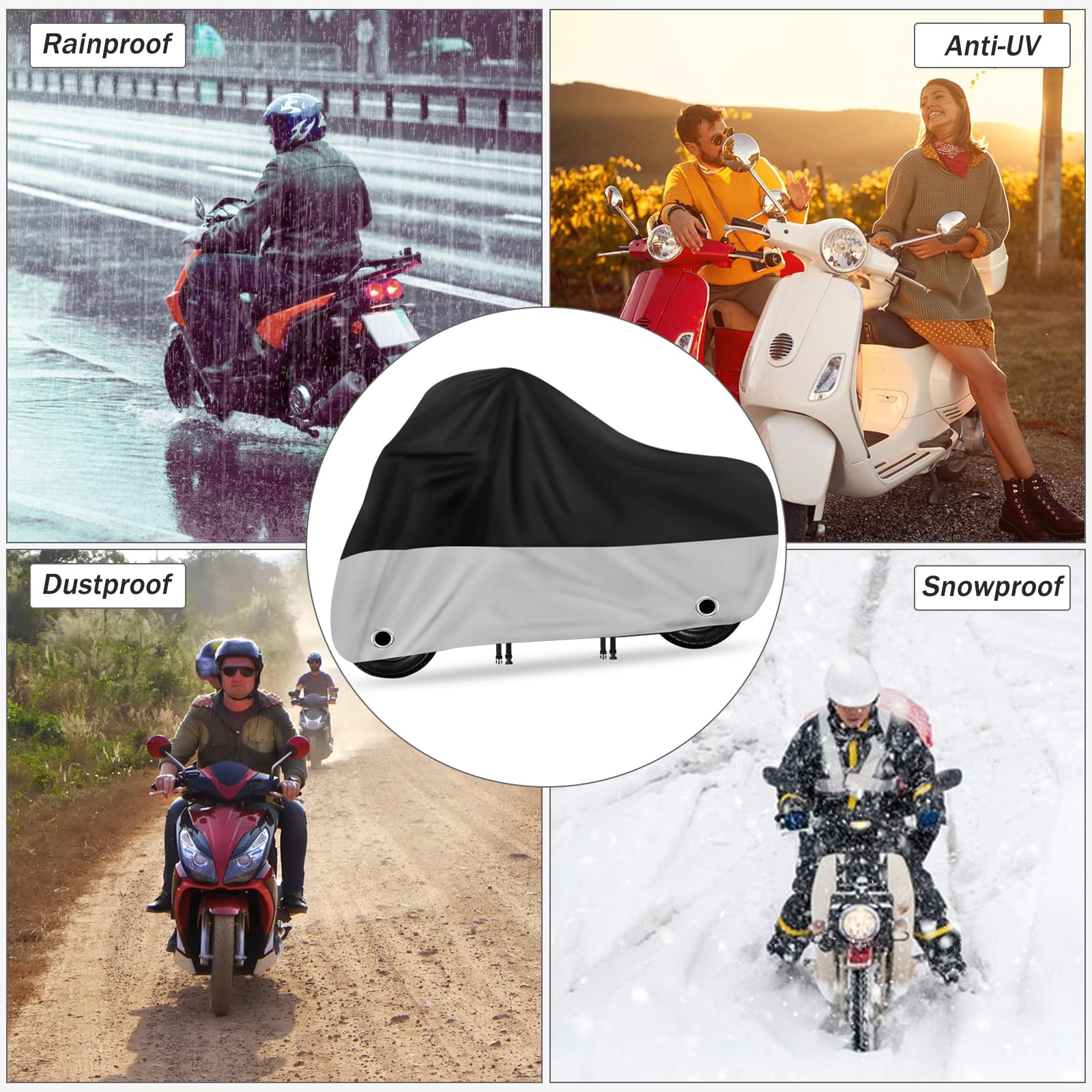 Snapklik.com : Scooter Cover,Waterproof Moped CoverVespa Cover Outdoor ...