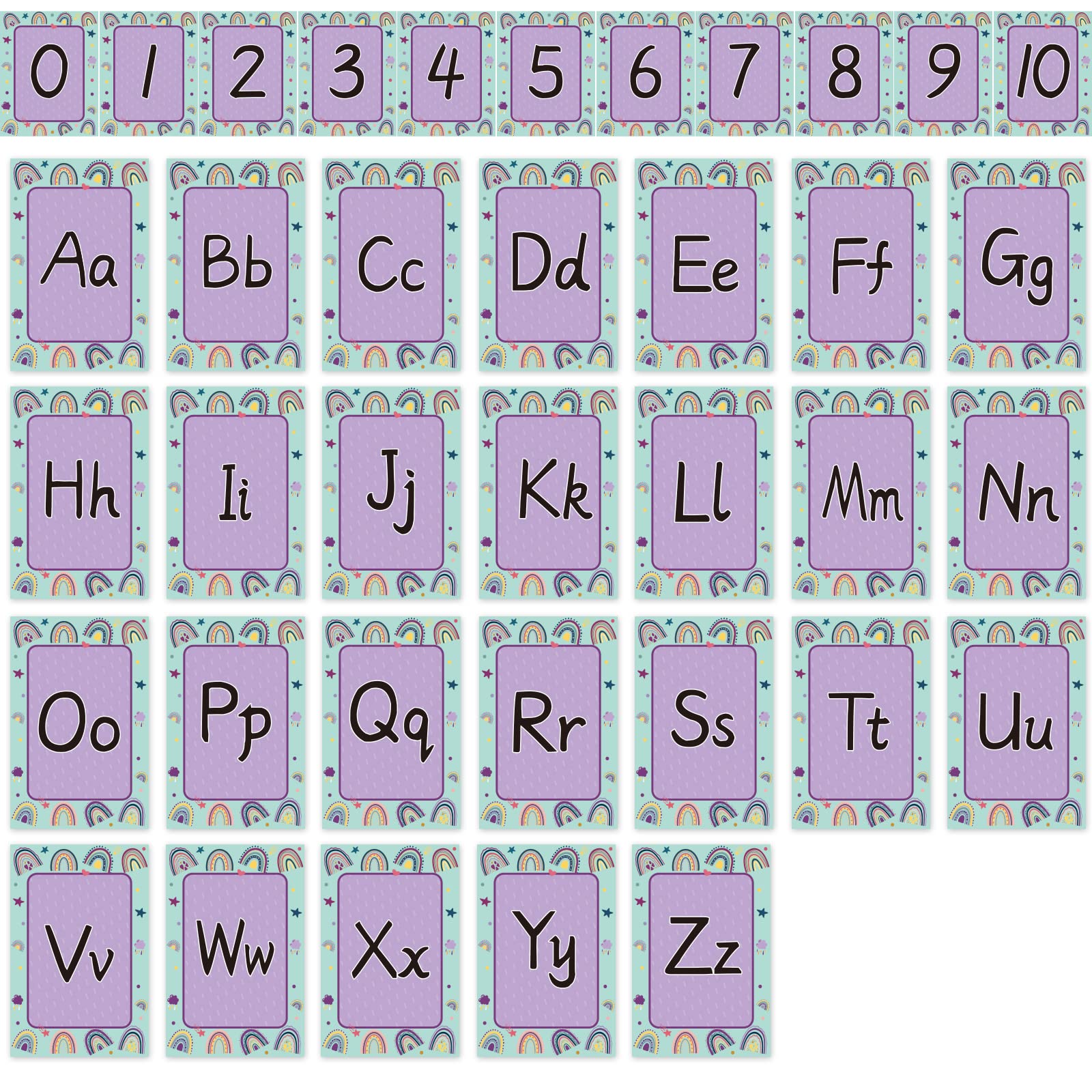 Amazon.com : 37 Pcs Classroom Alphabet Line for Classroom Wall Boho ...