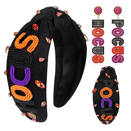 Amazon.com : YAHPERN Halloween Headband for Women Boo HOCUS POCUS ...