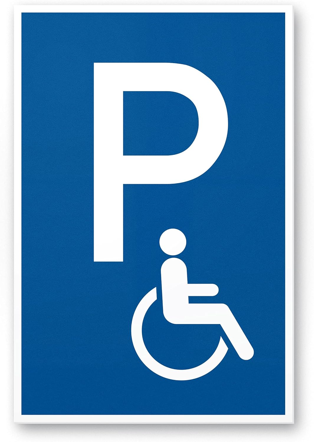 Parking Disabled Plastic Sign (Blue, 20 x 30 cm), Safety Sign for ...
