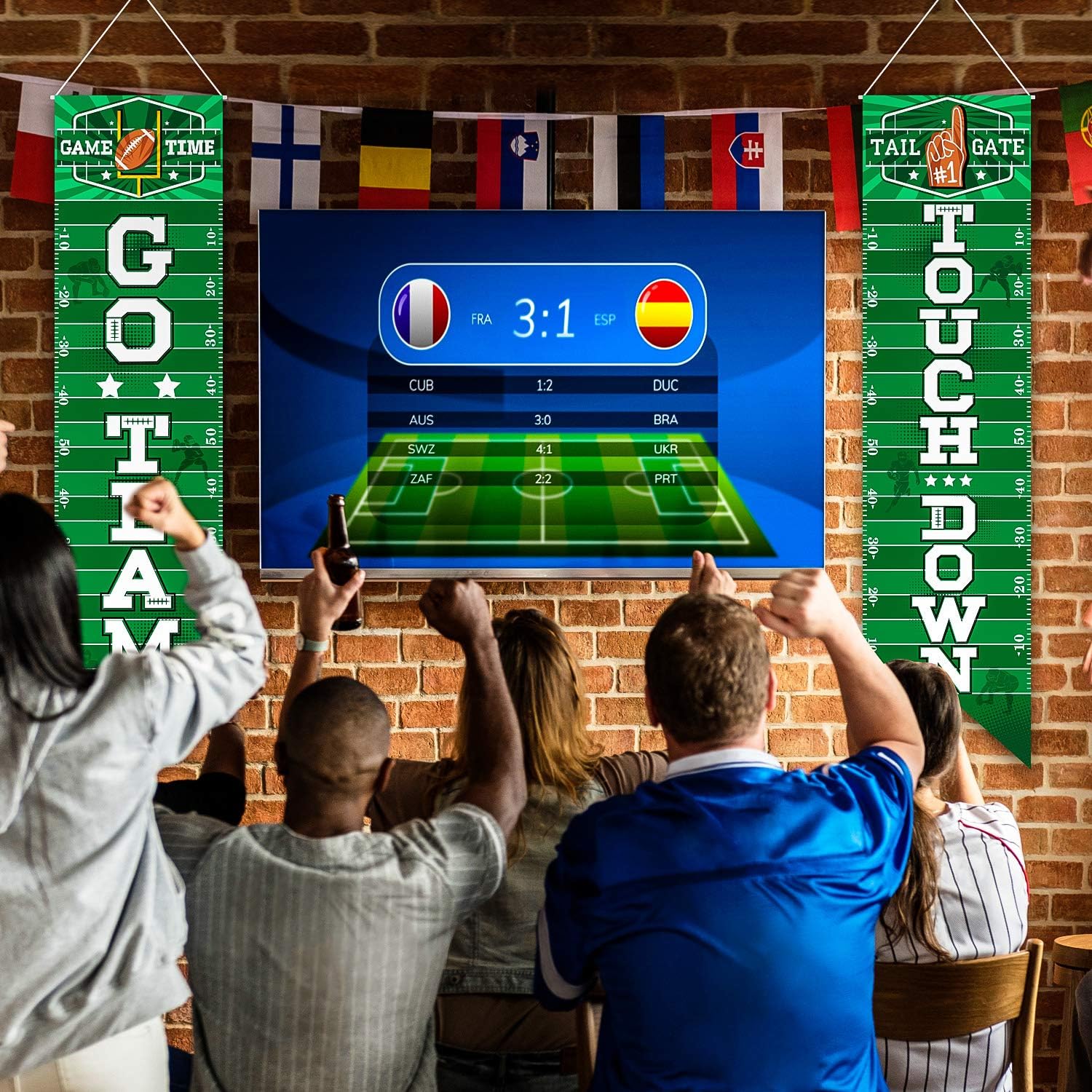 Football Decorations Football Sign Wall Pennant Banner Football Porch ...