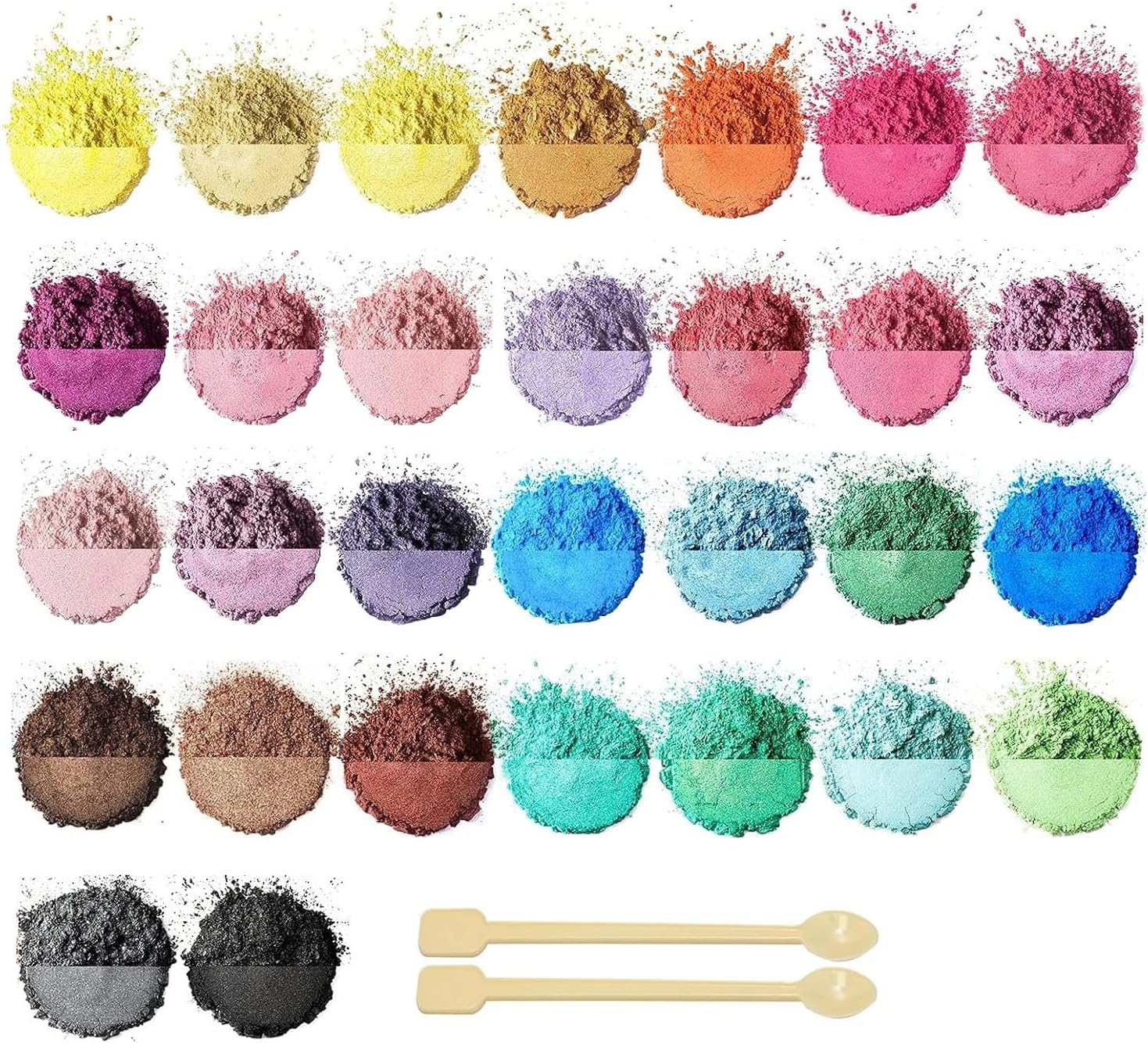 Epoxy Resin Colour Mica Powder, 30 Vibrant Colours (3g/Bag) Epoxy Resin ...