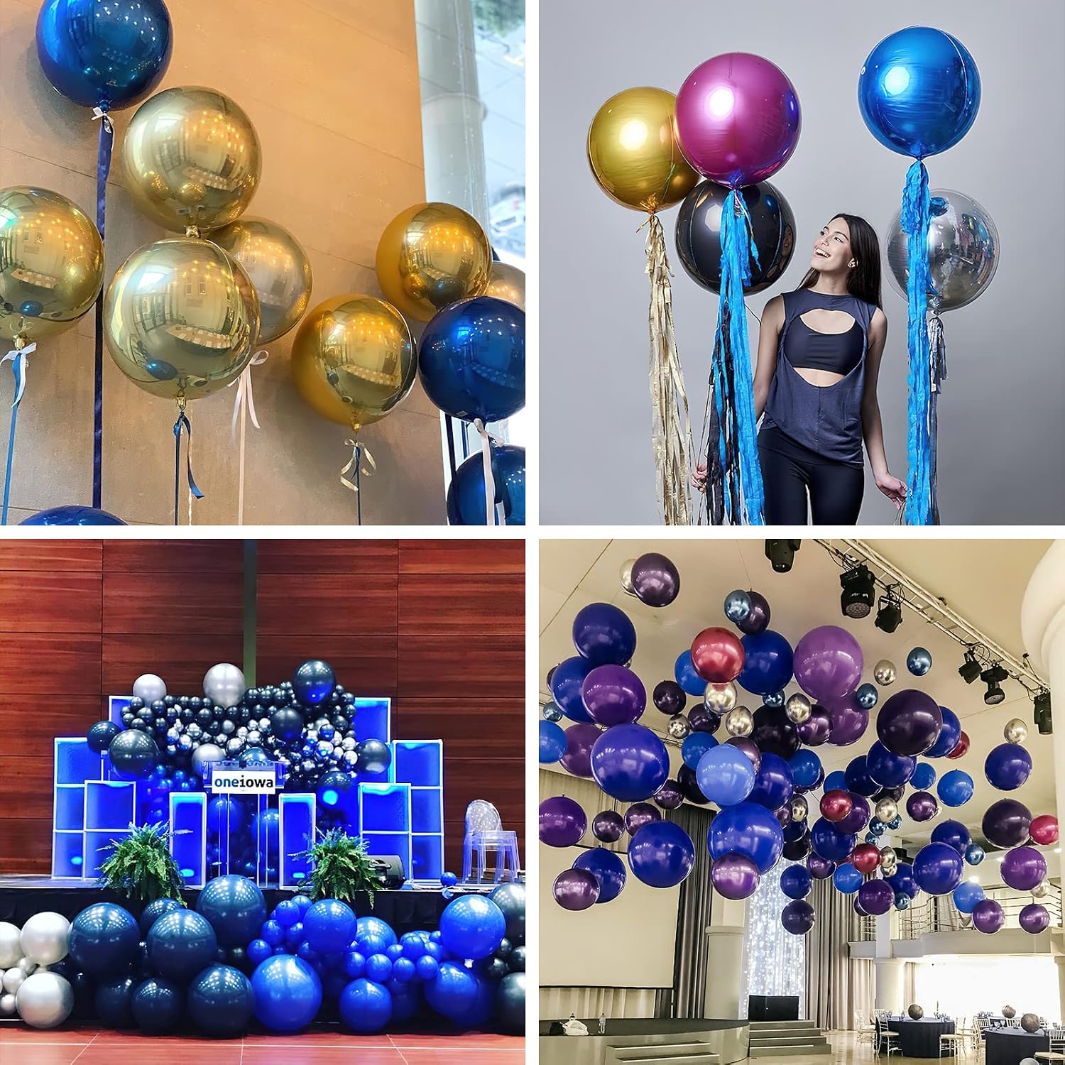 PartyWoo Globos azules, 6 piezas de decoración de cumpleaños azul rey ...