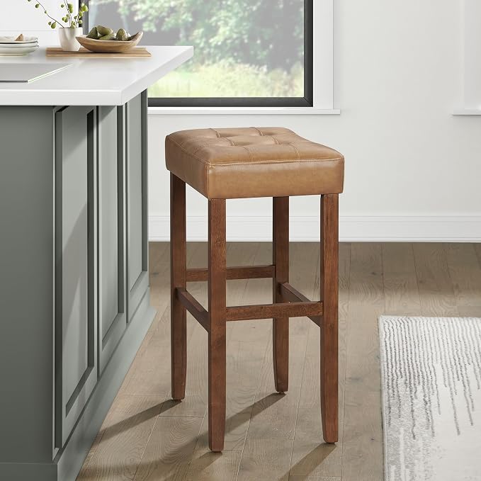 Amazon.com: Alaterre Furniture Madison 30-Inch Bar Stool with Faux ...