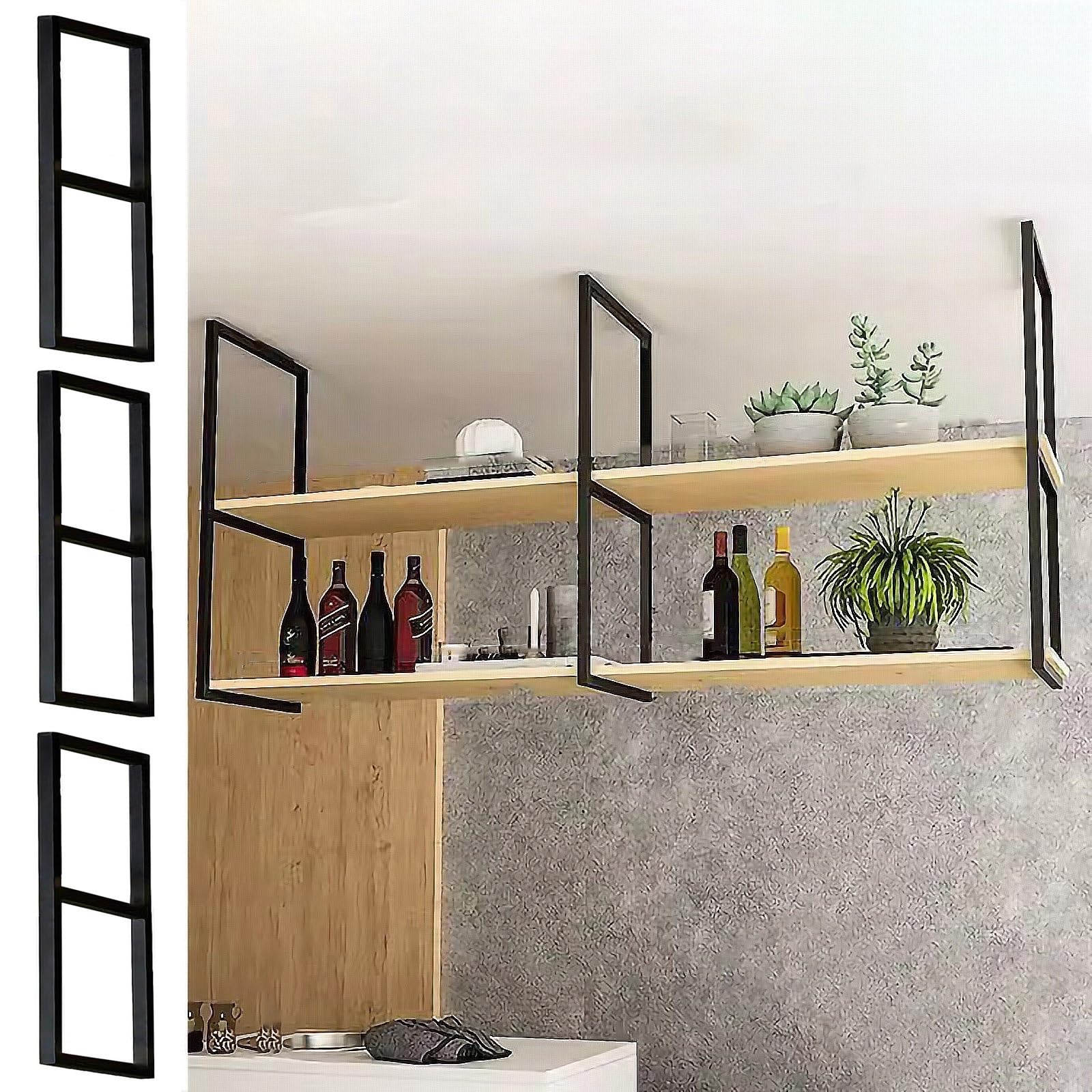 Amazon.com: GONCBKVN Heavy Duty Floating Shelf Bracket (No Plank), 11.8in x 31.5in Ceiling Mount ...