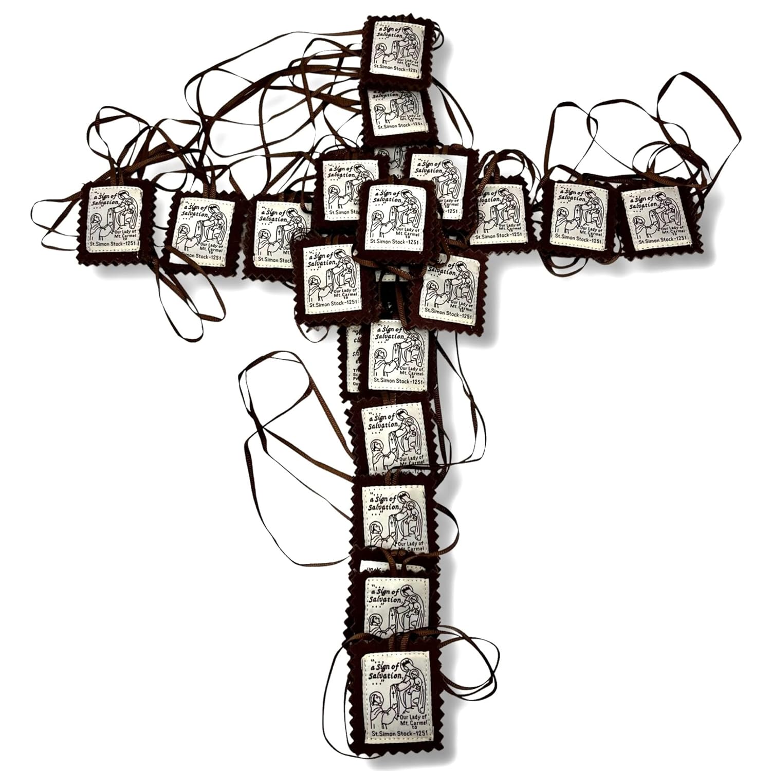 Bulk Brown Scapulars Catholic - Escapularios Catolicos de la Virgen del ...