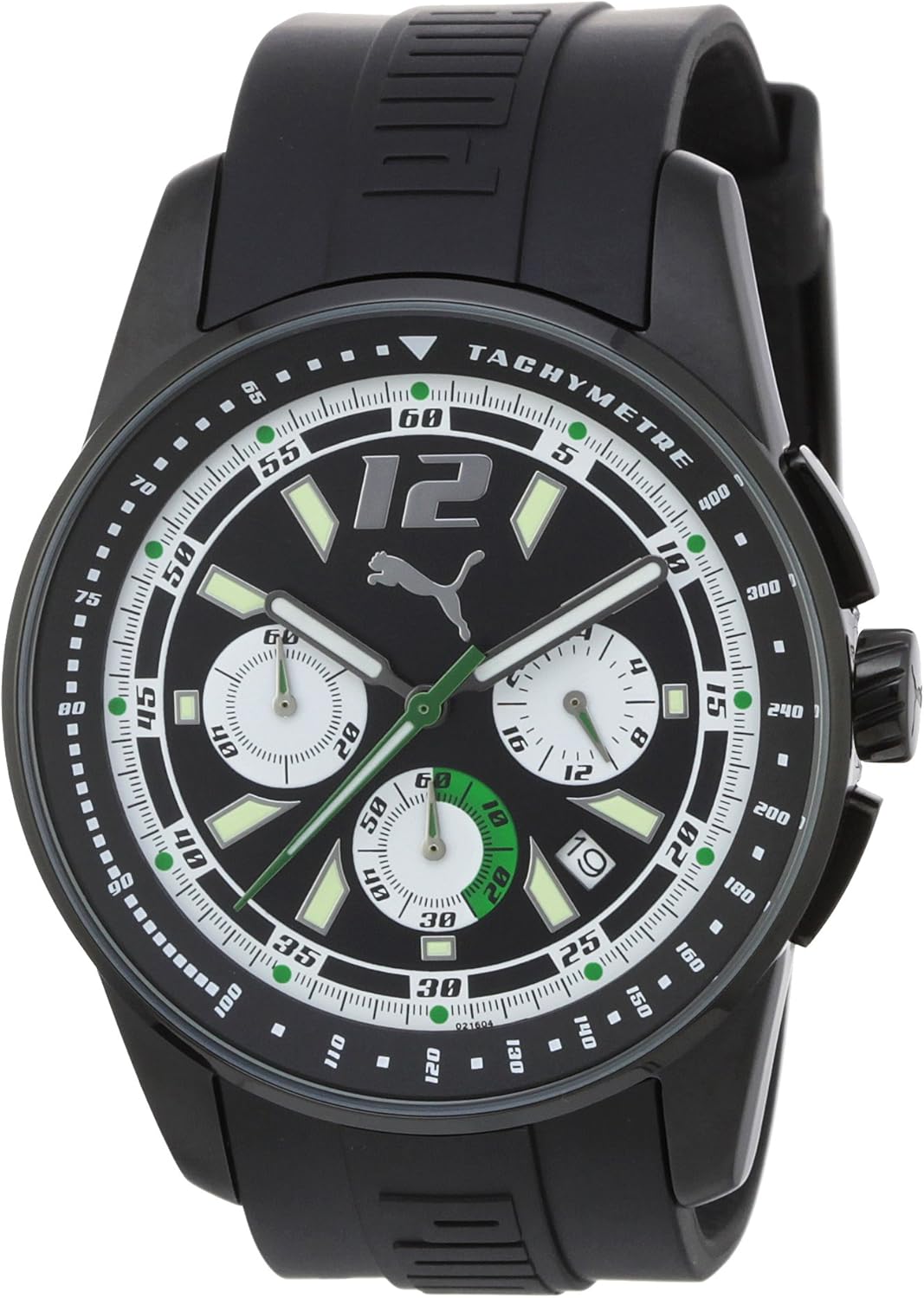 Puma Race Men's Quartz Watch with Black Dial Chronograph Display and ...