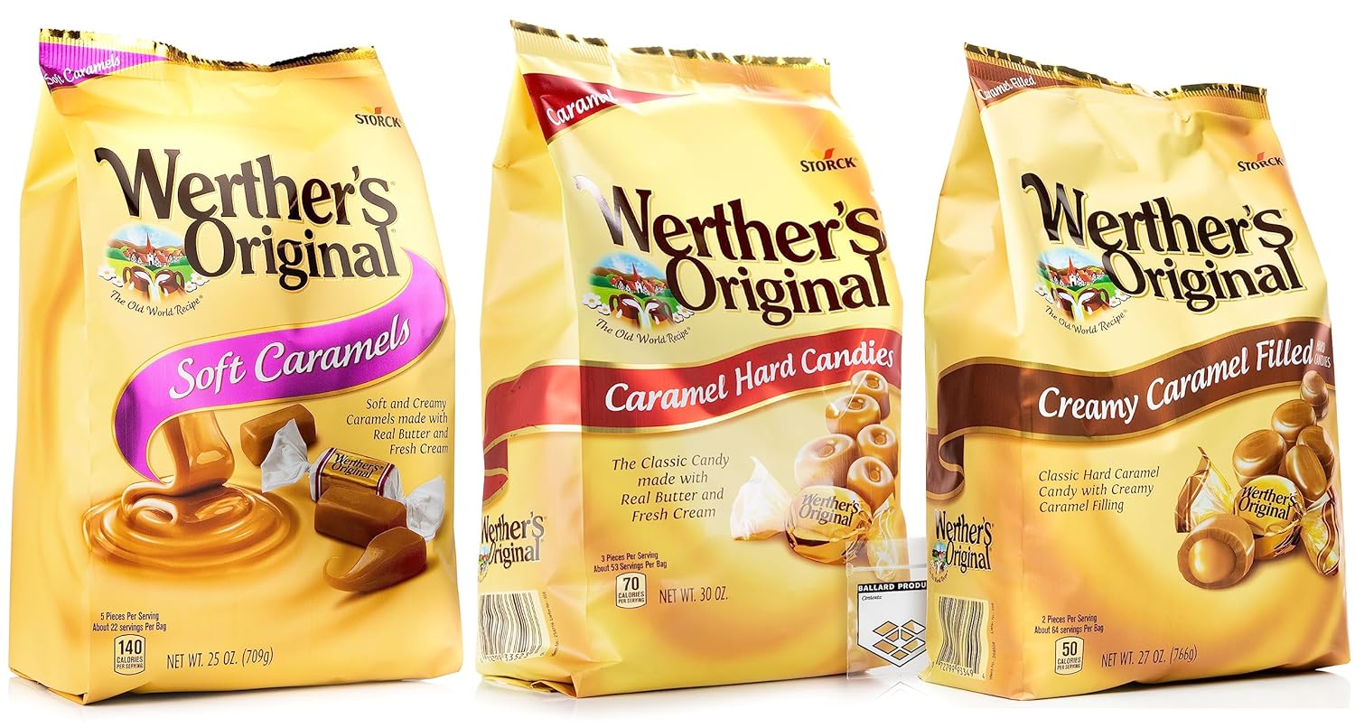 Amazon.com : Werther's Original Bulk Candy Variety Pack of 3 Bags - 3 ...
