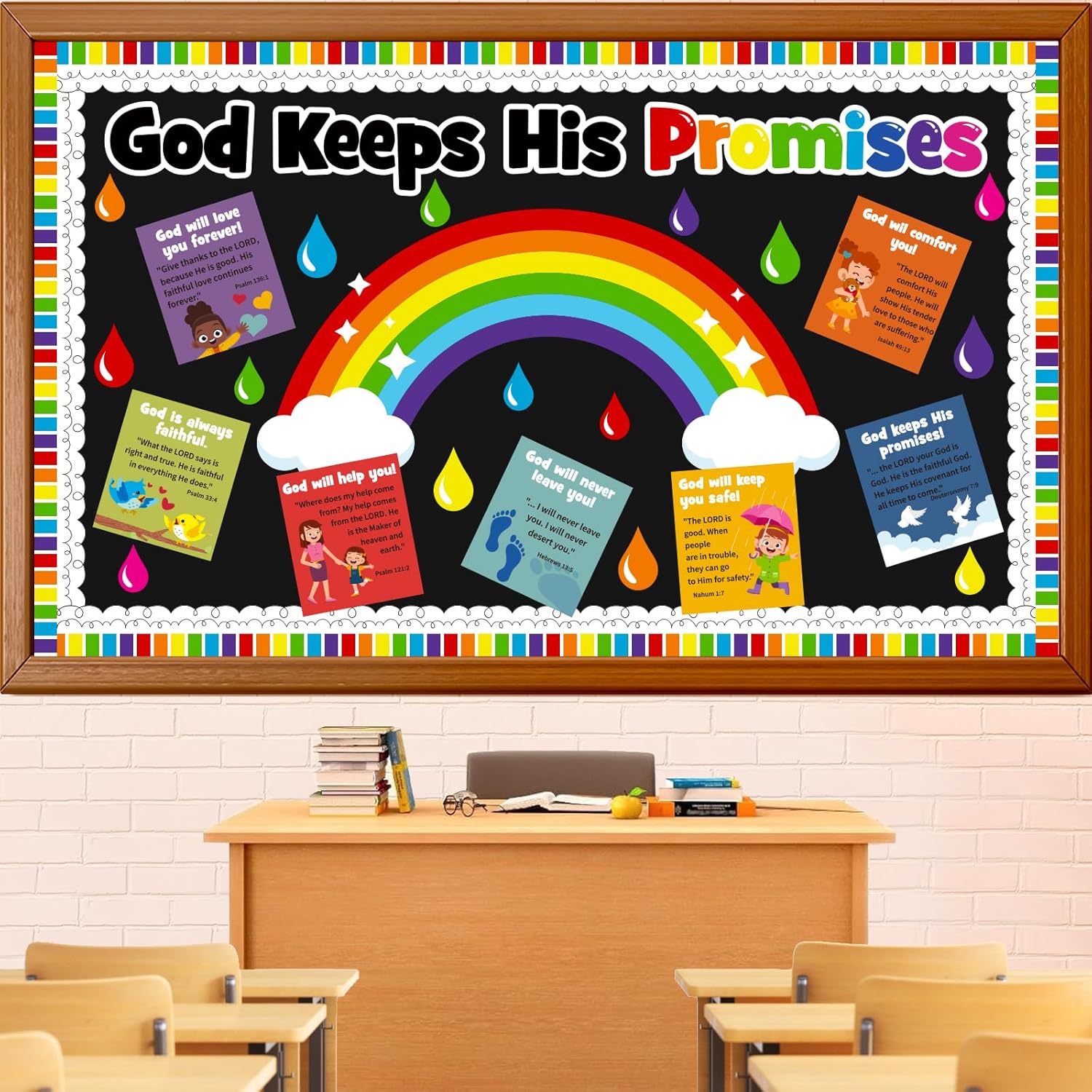 Amazon.com: Christian Sunday School Bulletin Board Decoration Set ...