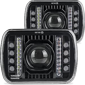 Amazon.com: PXPART 5X7 LED Headlights Rectangle Anti Glare with Hi/Low ...