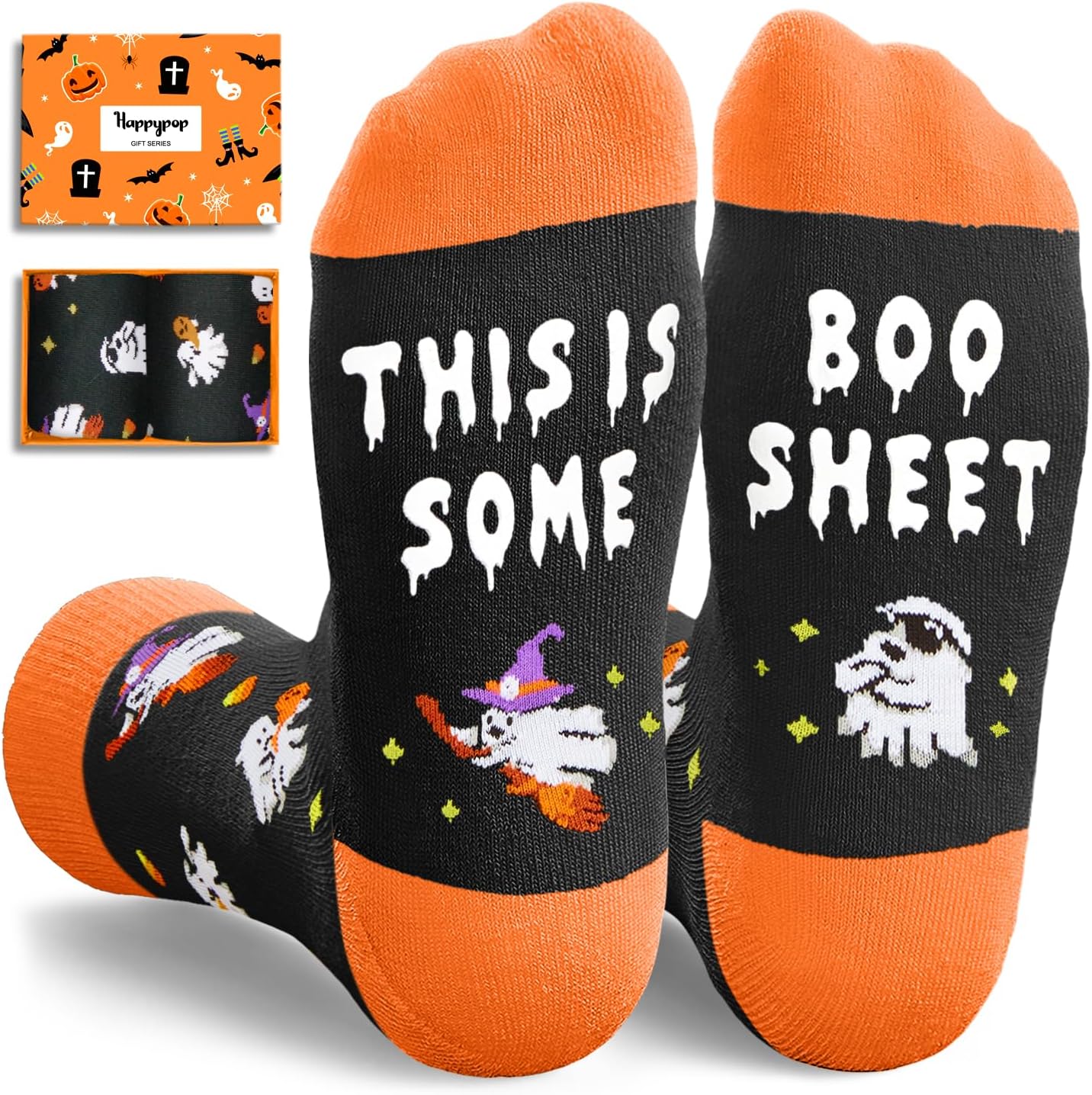 Amazon.com: HAPPYPOP Ghost Gifts for Adult - Ghost Socks for Men Women ...