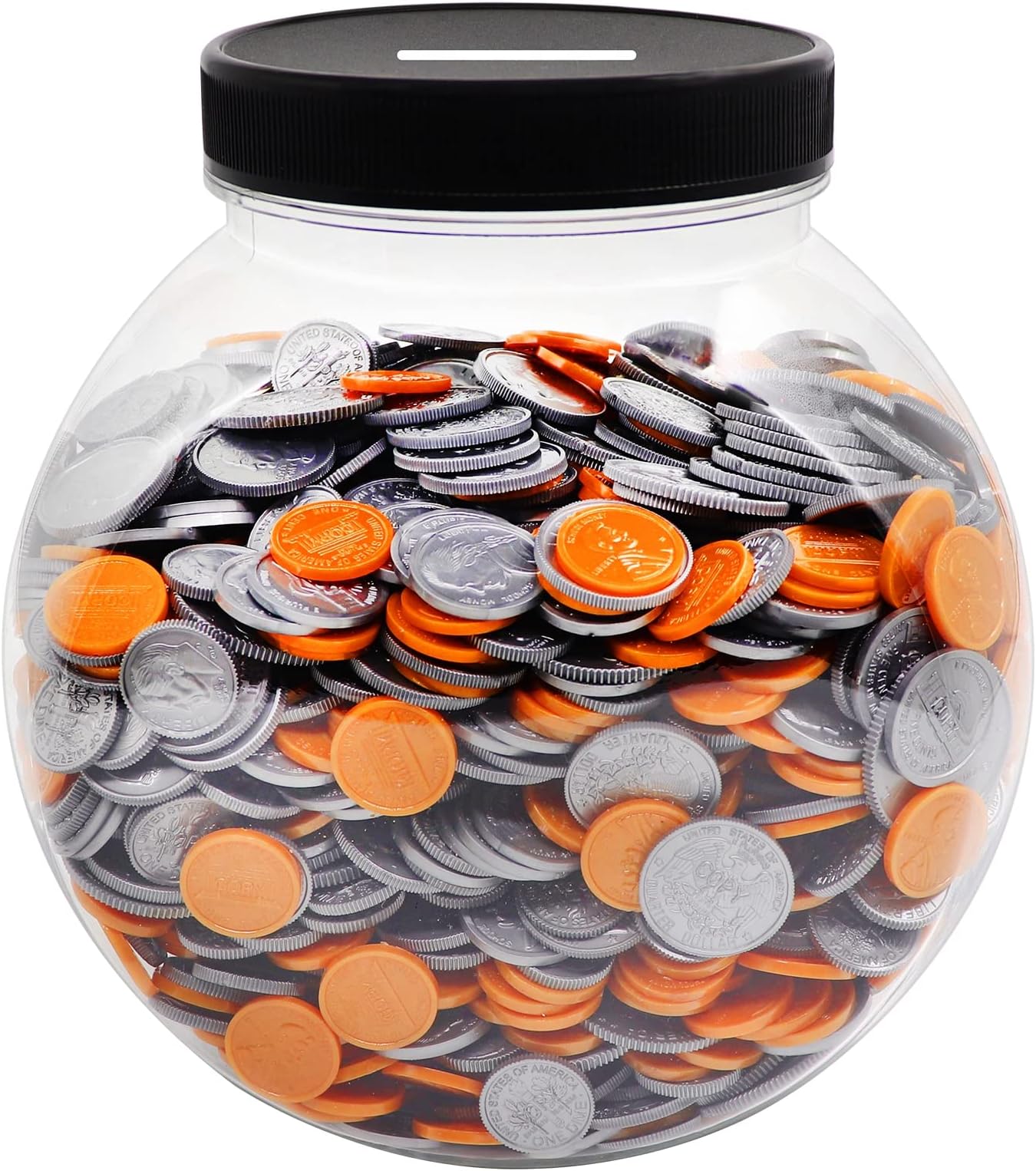 Amazon.com: Mczxon Large Coin Bank Jar, Big Clear Plastic Coin Money ...