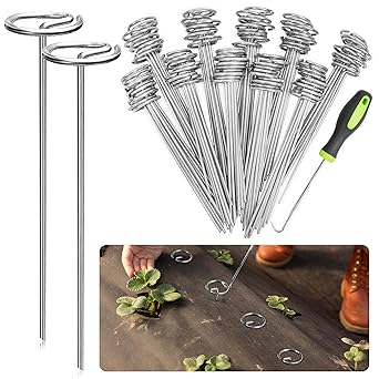 Amazon.com : 100 Pcs Landscape Staples 6 inch,Thickened 12 Gauge Circle ...