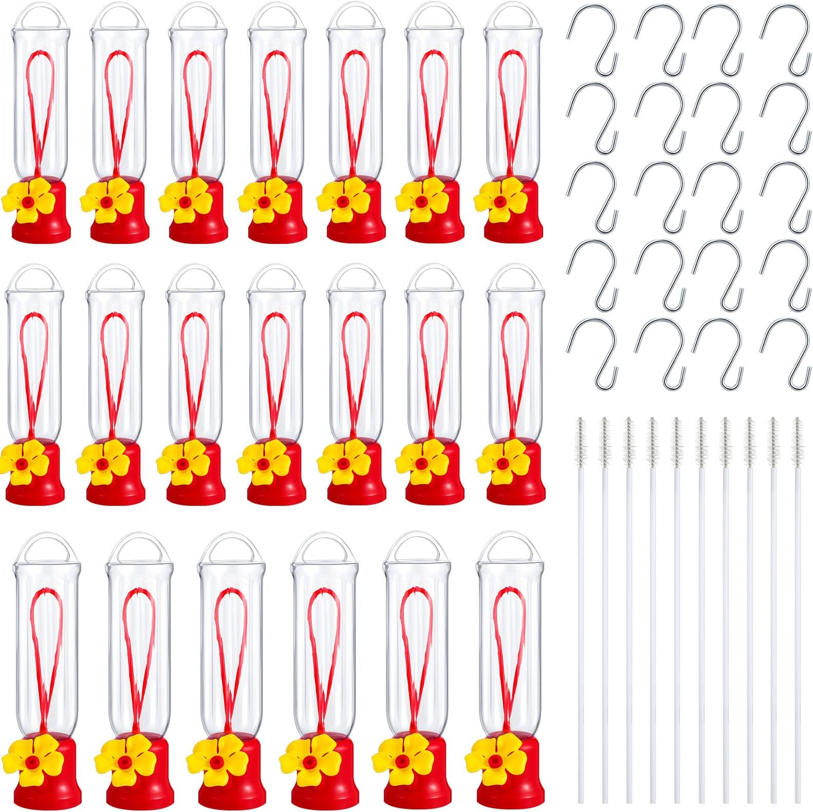 Amazon.com : Sunnyray 10 Pack Small Hummingbird Feeder for Outdoors ...