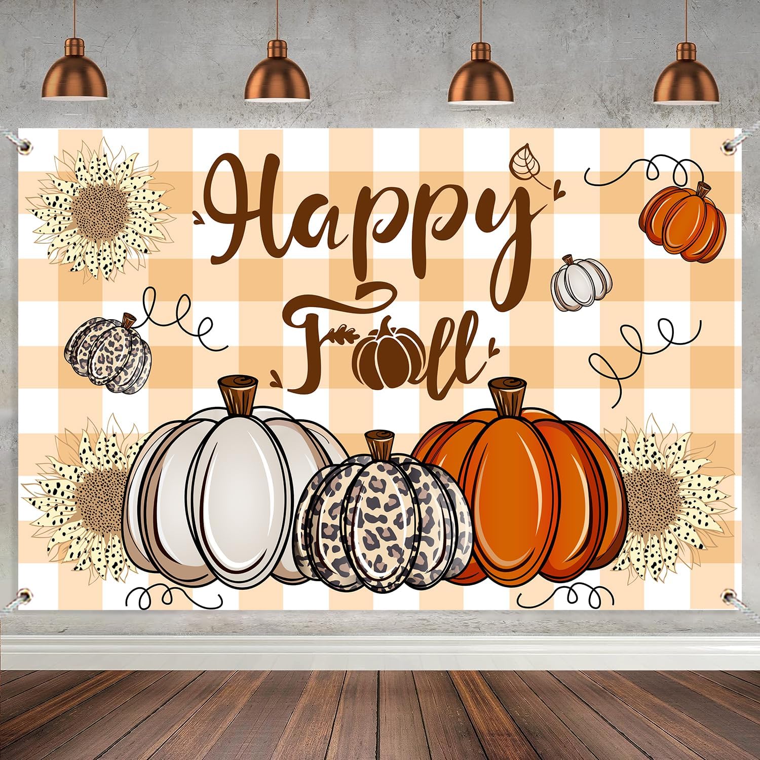Amazon.com: Happy Fall Banner Fall Party Decorations Extra Large Fall ...