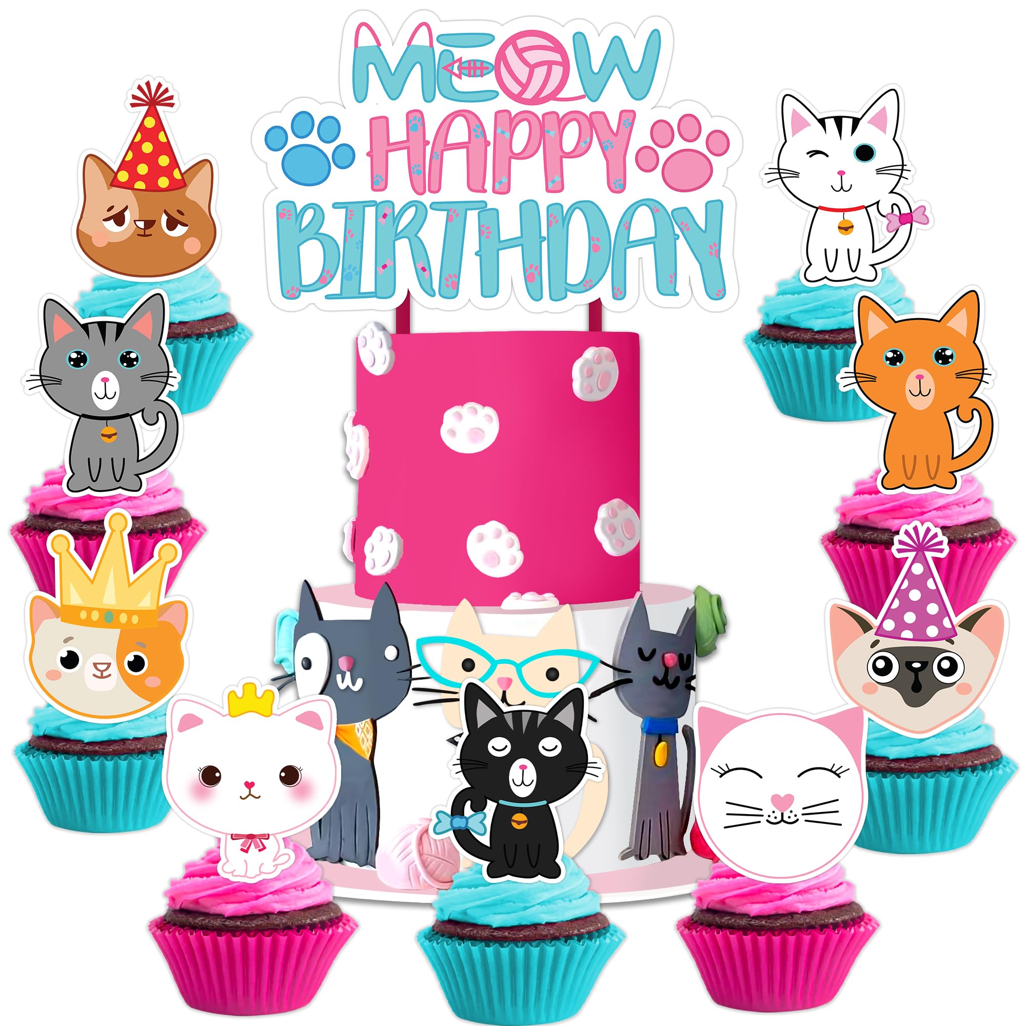 Cat Birthday Cupcake