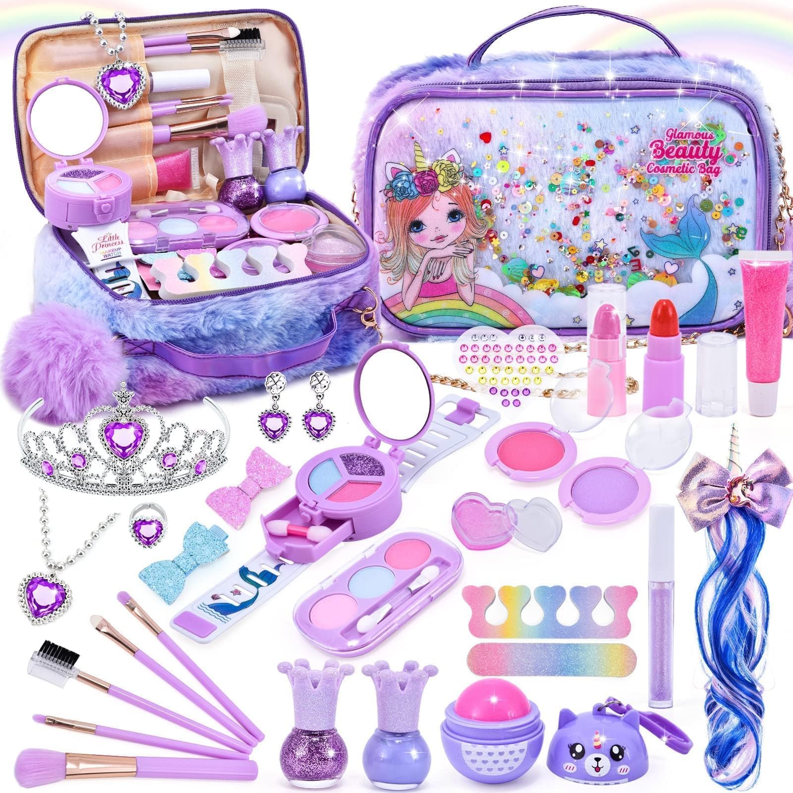 Kids Makeup Kit for Girls, Unicorn Makeup Set, Real Washable Make up ...