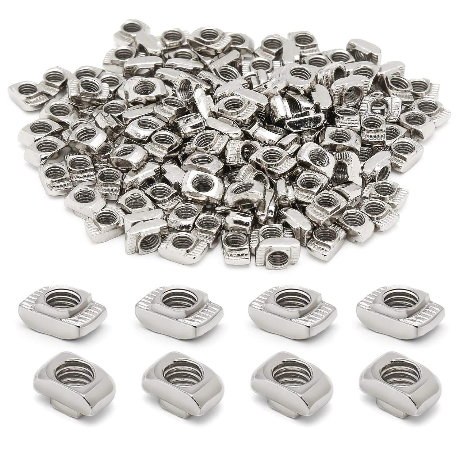 Litoexpe 150Pcs 2020 Series Sliding T Nuts M3 T Slot Nut Fastener ...