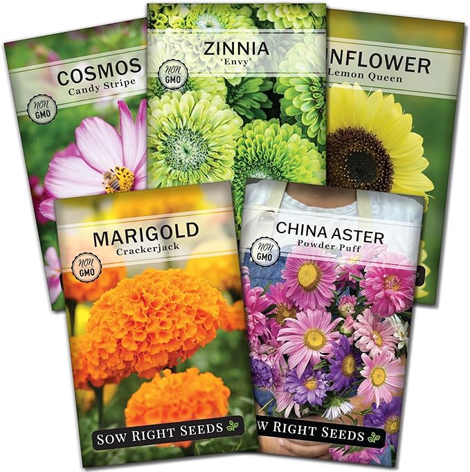 Amazon.com : Sow Right Seeds - Annual Flower Seed Garden Collection for ...