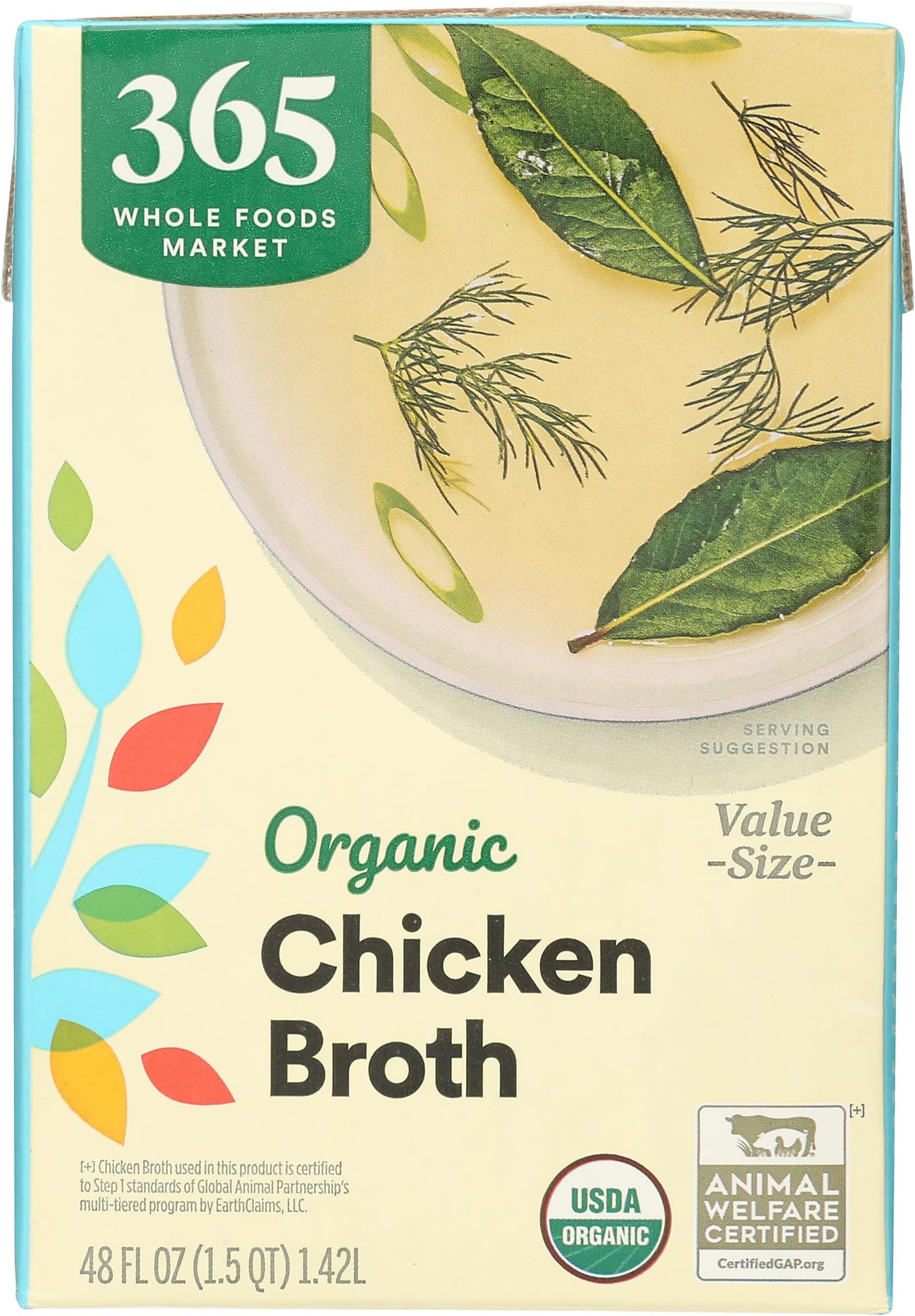 Amazon.com : 365 by Whole Foods Market, Organic Chicken Broth, 48 Fl Oz ...