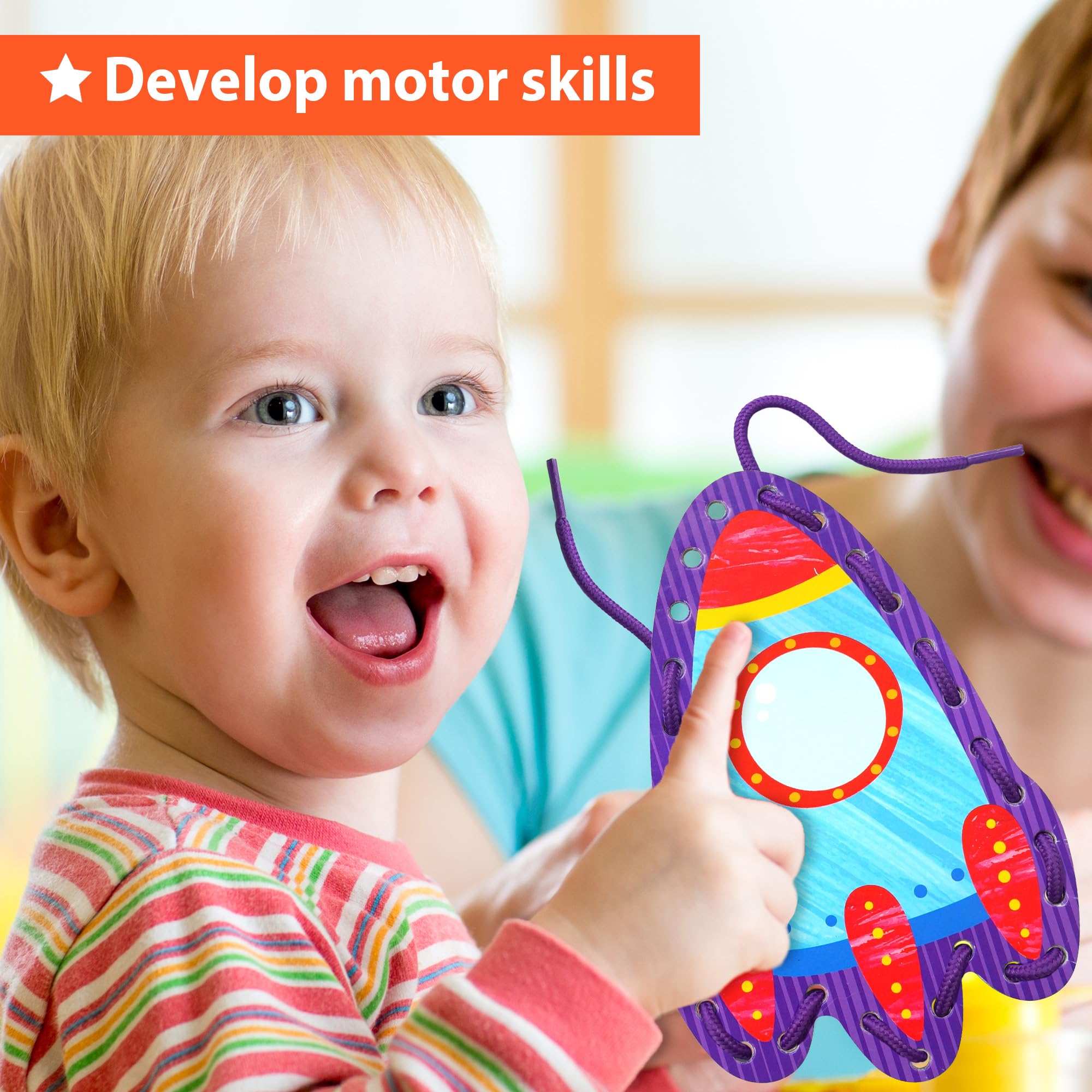 Snapklik.com : KRAFUN Preschool Beginner First Lacing Card Kit For Kids ...