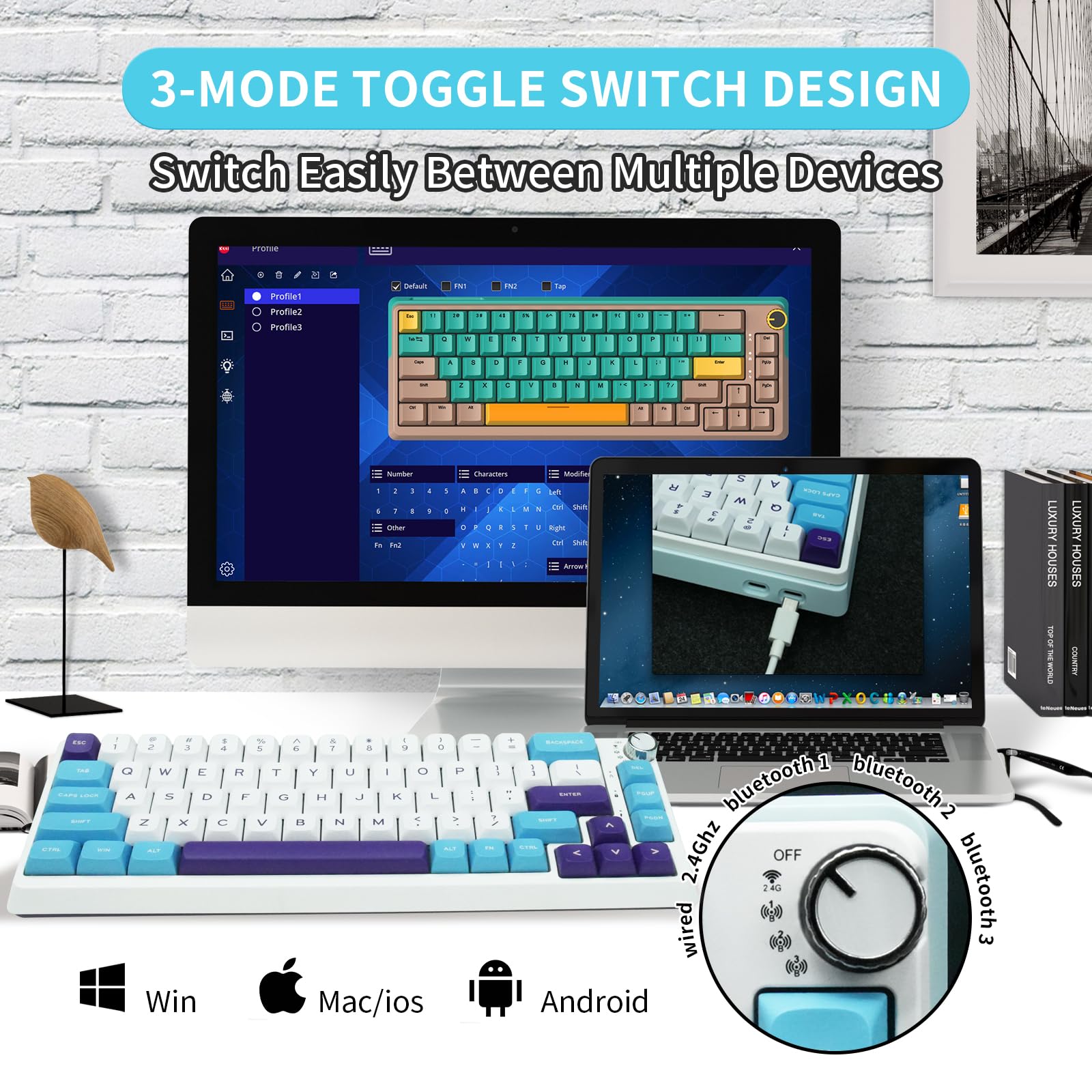 Snapklik.com : Kzzi K68 Pro Mechanical Gaming Keyboard - 65% Layout ...