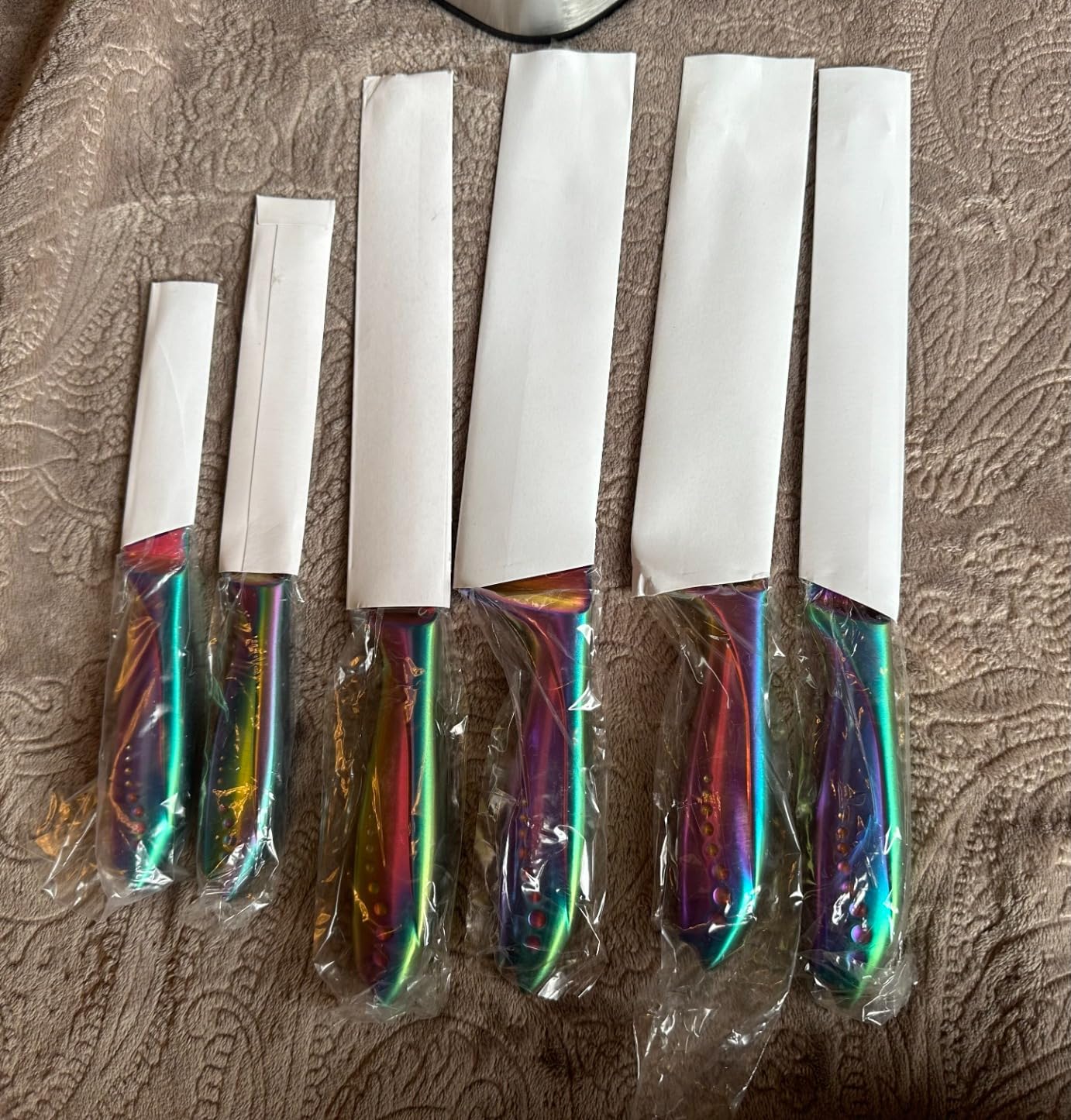 $15/mo - Finance Rainbow Knives Block Set 7 Pieces, Iridescent German ...