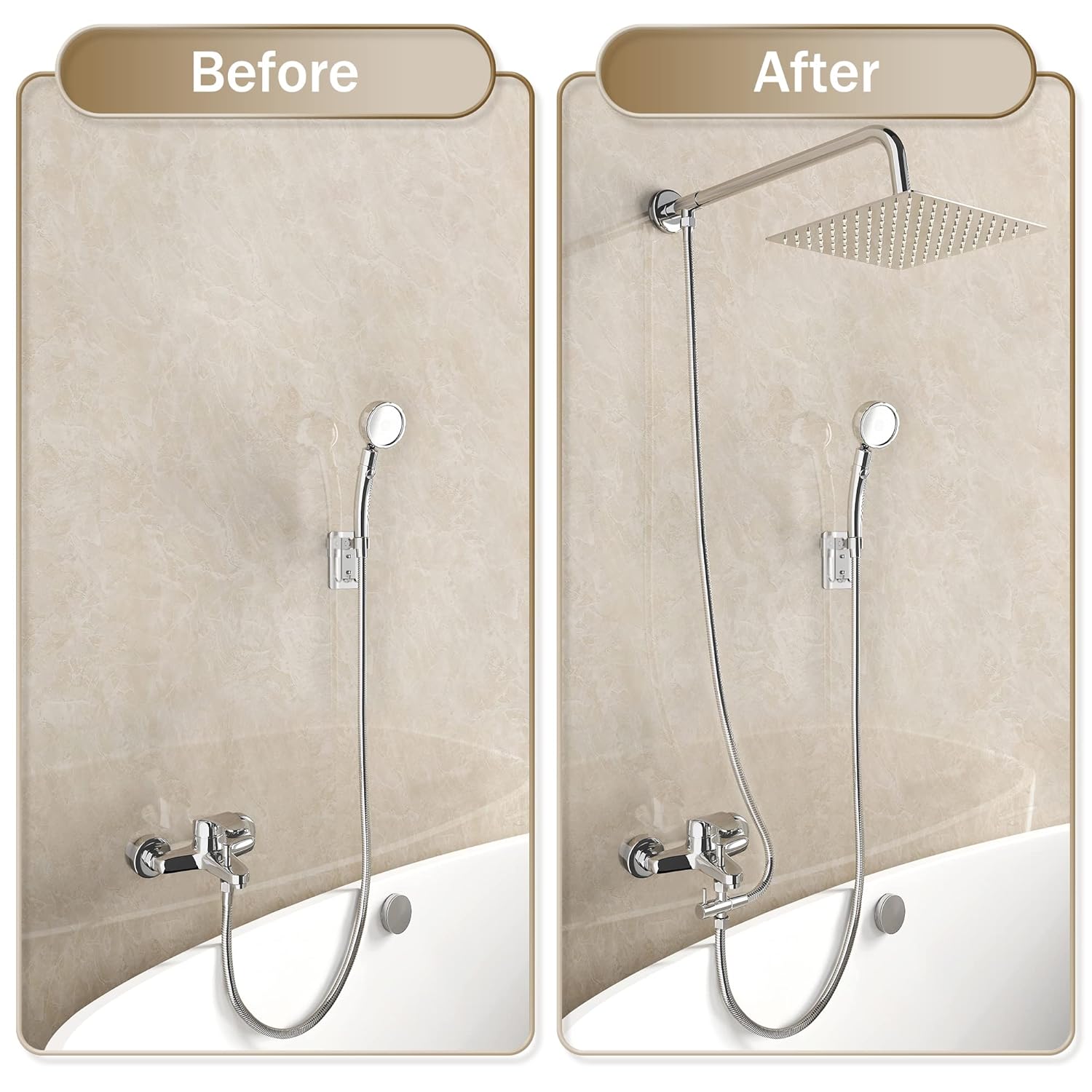 HEILAIYI Shower Head Refit, Refit Shower Set, Retrofit Shower Set ...