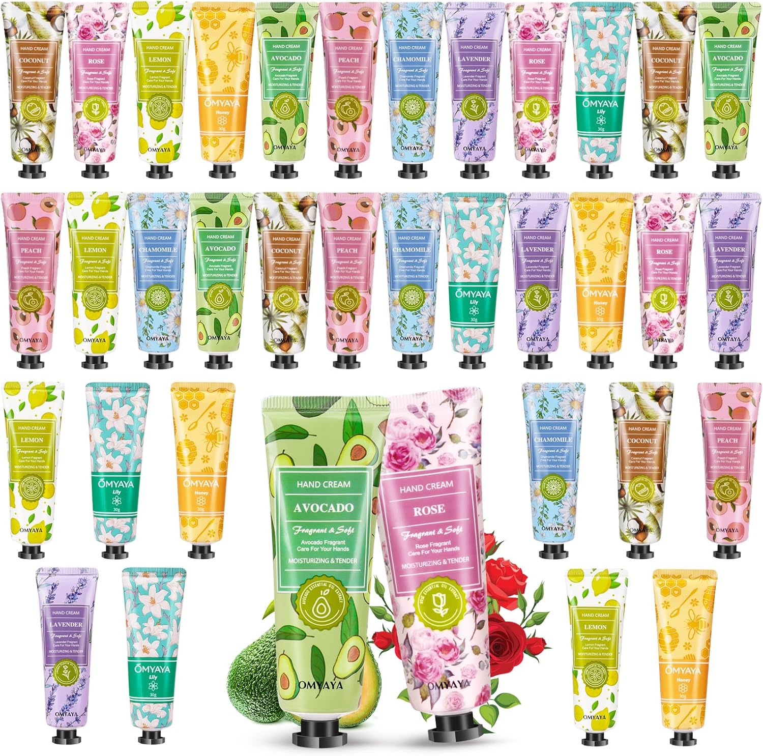 36 PCS Hand Cream Set, Christmas Mini Hand Cream Gift for Women with ...