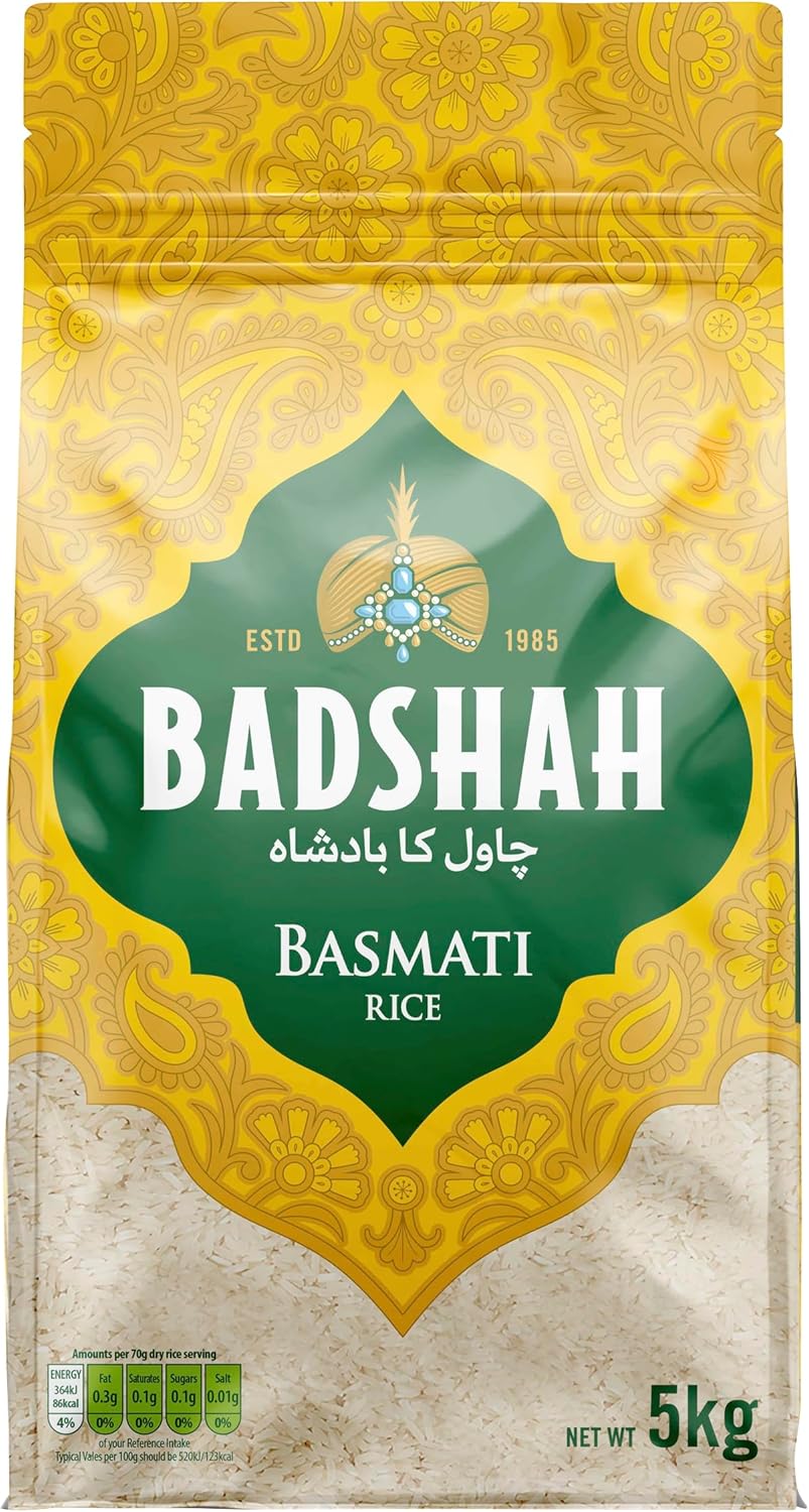 Badshah Basmati Rice 5kg : Amazon.co.uk: Grocery