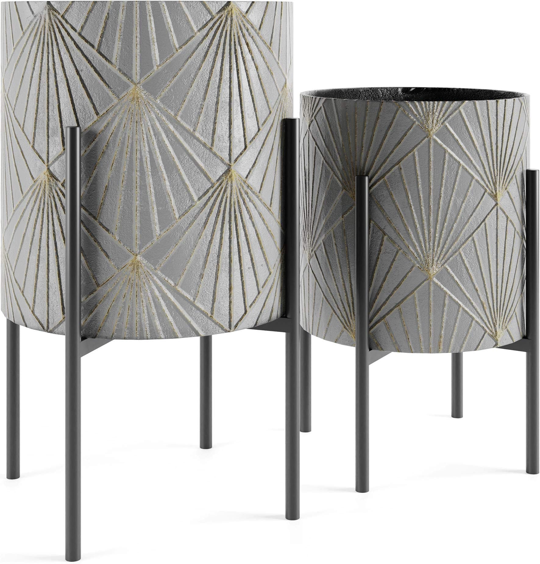Amazon.com : Gild Design House Yara Set of 2 Mid Century Metal Modern ...