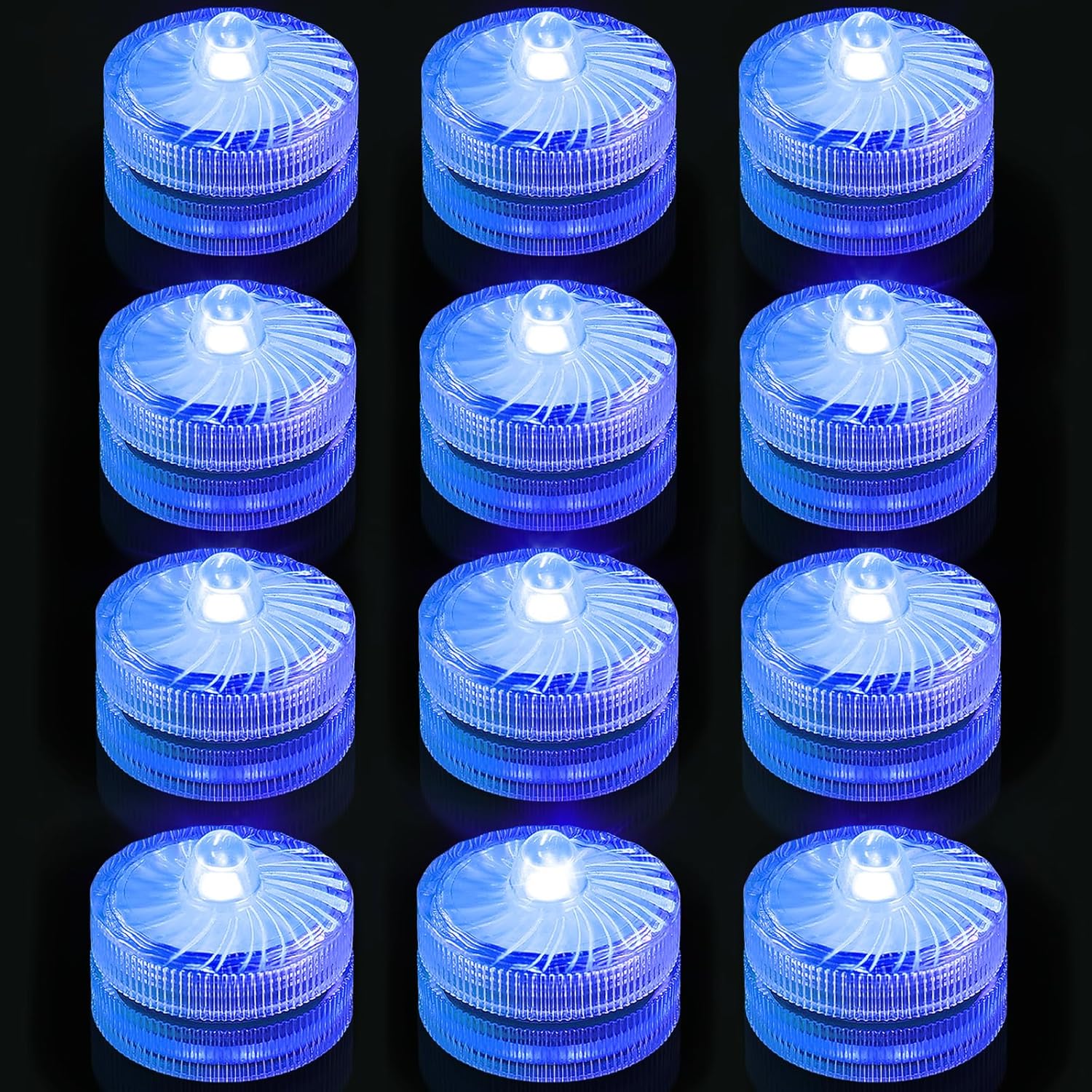 Amazon.com: Blue Submersible Led Lights, Waterproof Tea Lights Mini Led ...