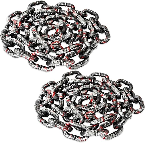 Amazon.com: Pynqdfu 2Pcs Halloween Chains,11.8 Feet Halloween ...