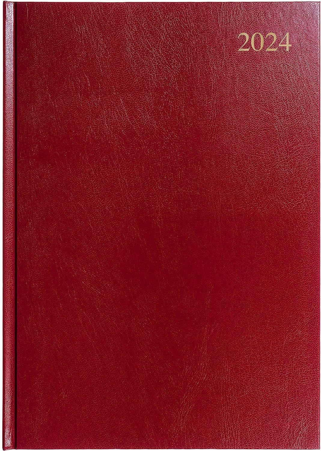 Letts Standard A4 two pages per day 2024 diary - red/black : Amazon.co ...
