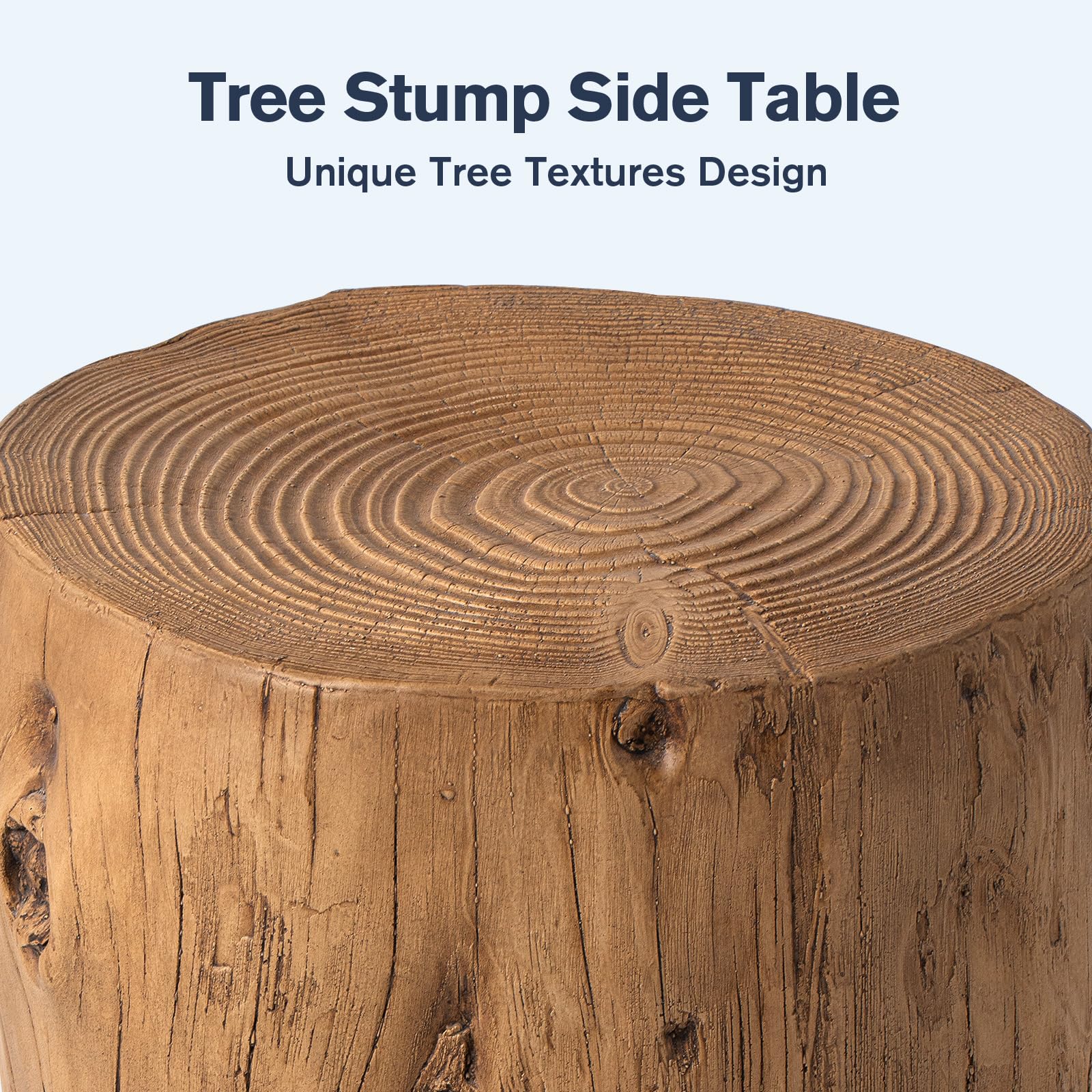 Oak Tree Stump Furniture Concrete Faux Oak Stump Cover 16.5”H